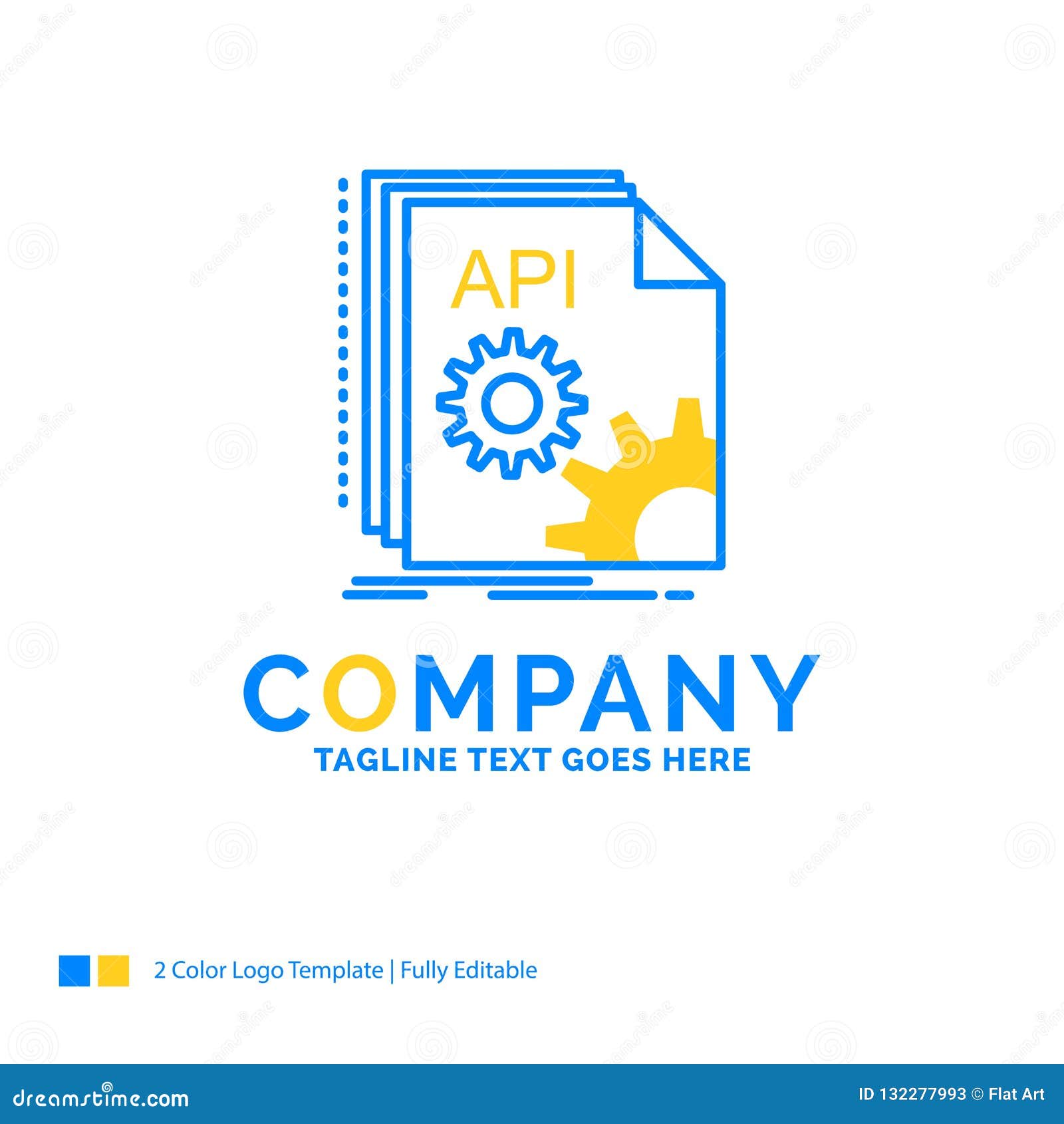 Api, App, Coding, Developer, Software Blue Yellow Business Logo Stock Vector - Illustration of ...