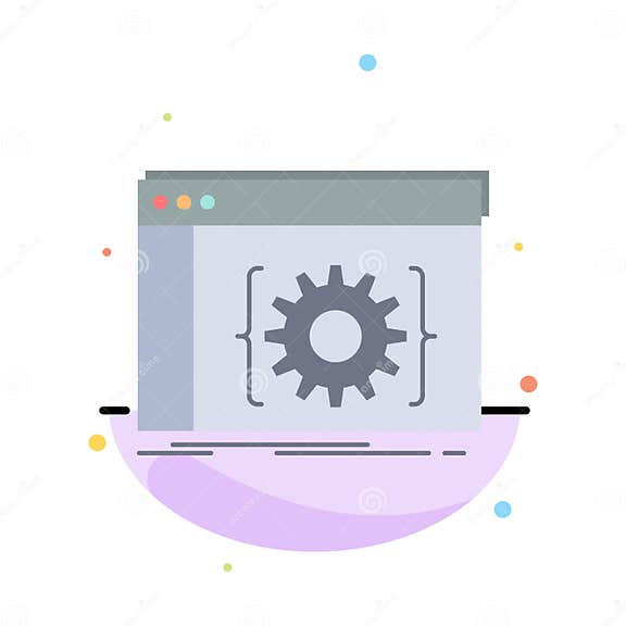 Api App Coding Developer Software Flat Color Icon Vector Stock Vector Illustration Of 