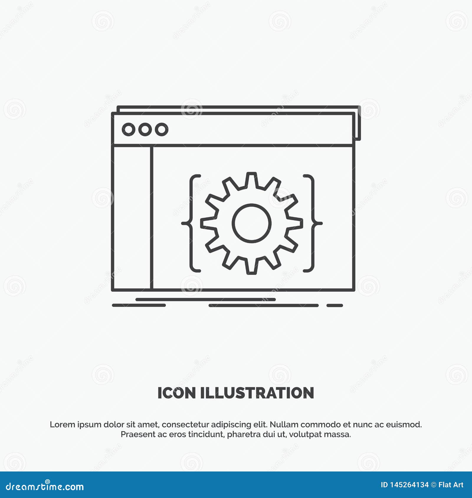Api App Coding Developer Software Icon Line Vector Gray Symbol For Ui And Ux Website Or