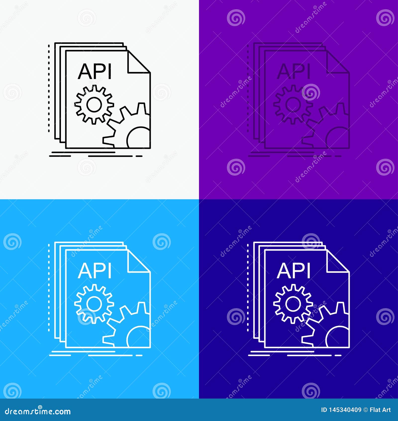 Api App Coding Developer Software Icon Over Various Background