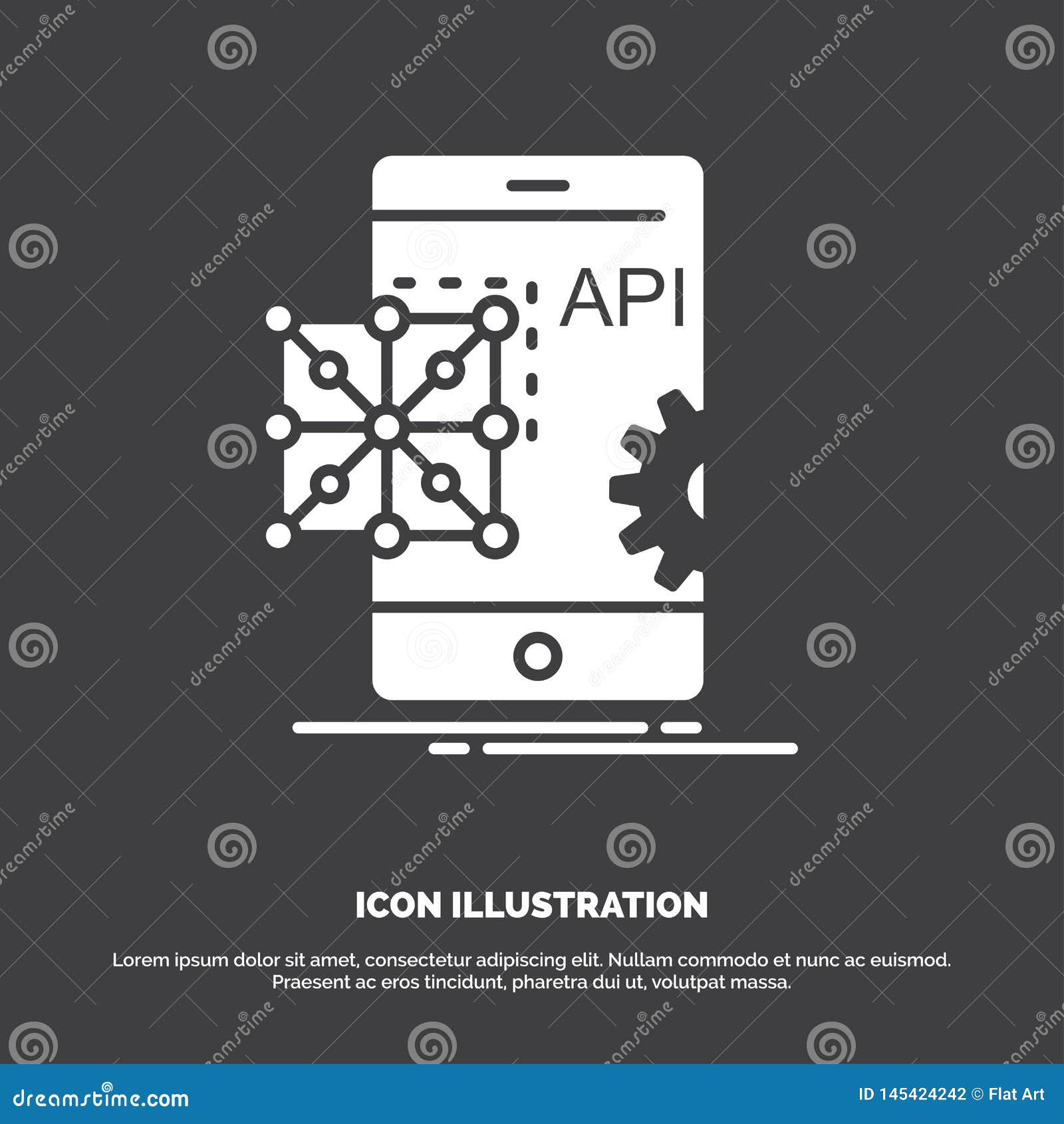 Api Application Coding Development Mobile Icon Glyph Vector Symbol For Ui And Ux Website