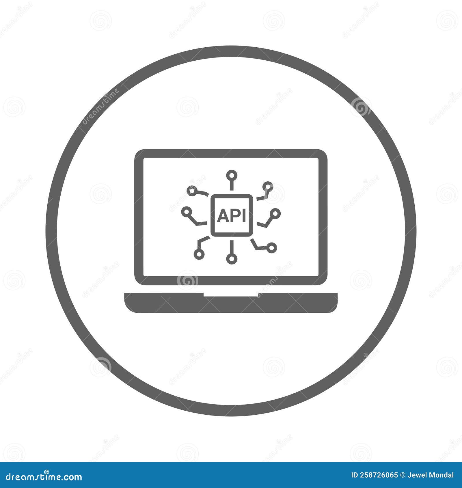 Api, Application, Development Icon. Gray Vector Sketch Stock ...