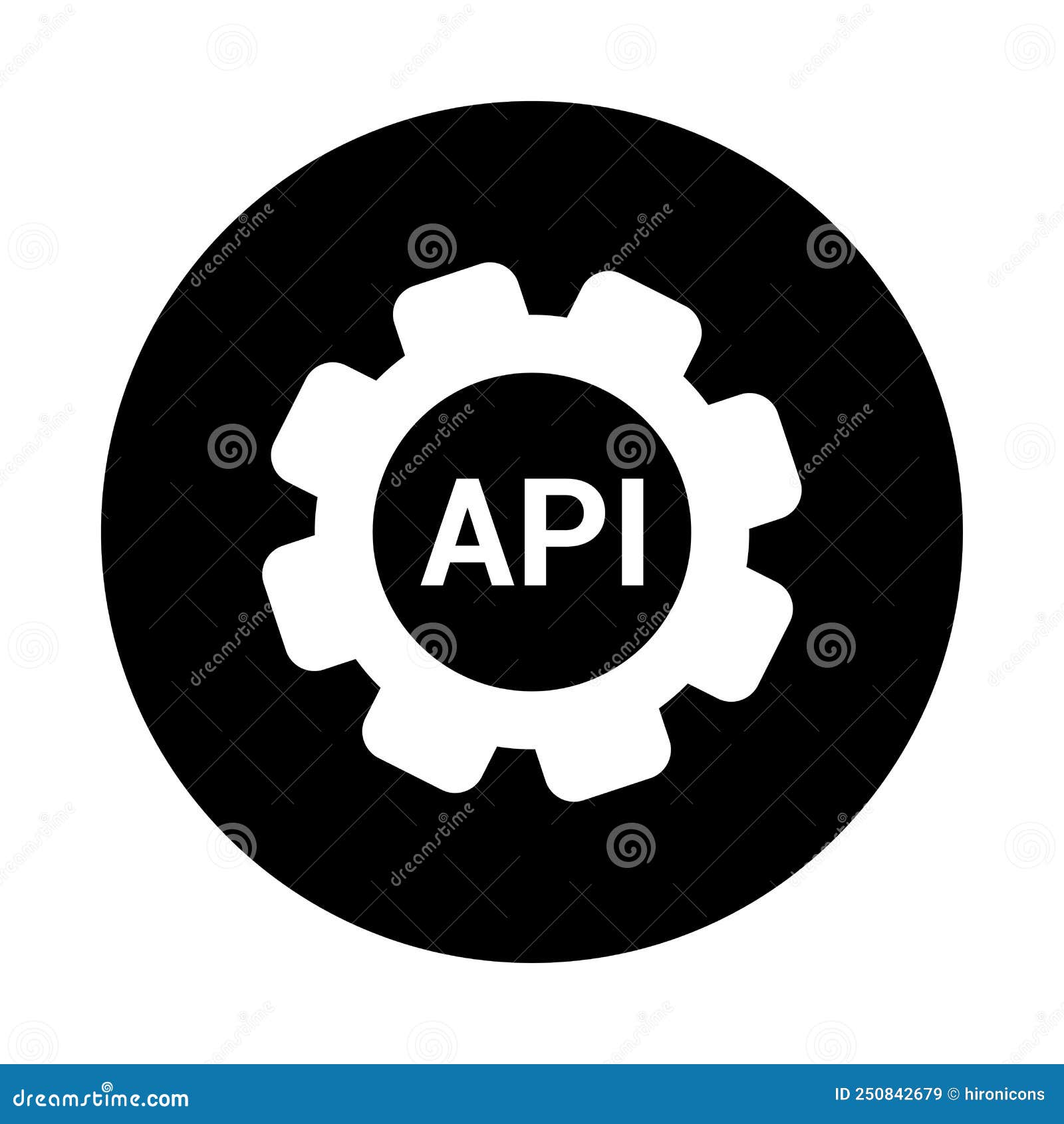 Api, Application, Interface Icon. Black Vector Graphics Stock Vector ...