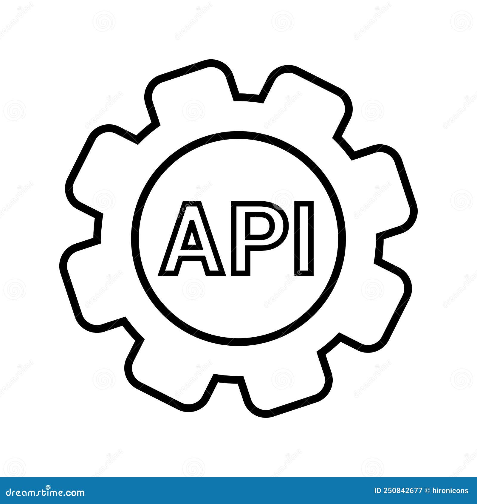 Api, Application, Interface Outline Icon. Line Art Vector Stock ...