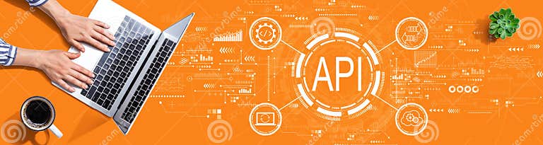 Api Application Programming Interface Concept With Person Using A