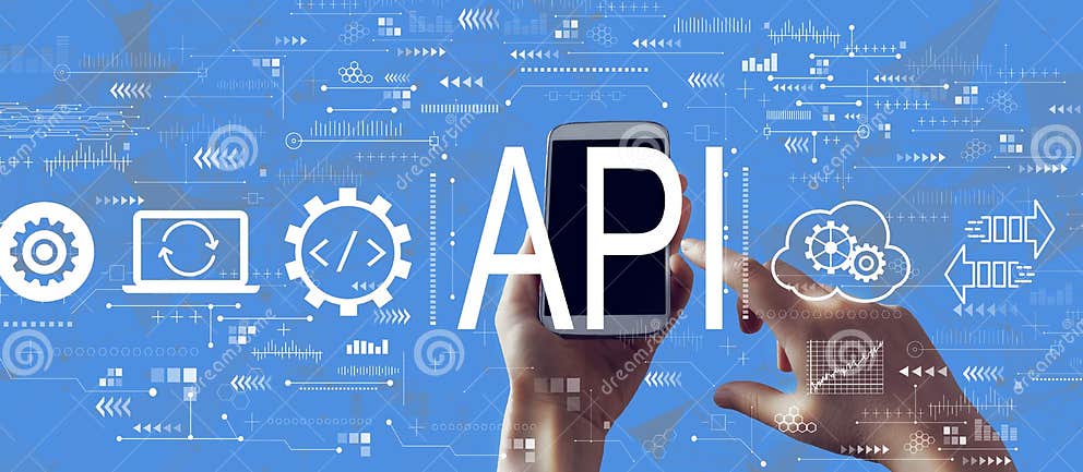 API - Application Programming Interface Concept with Smartphone Stock Photo - Image of ...