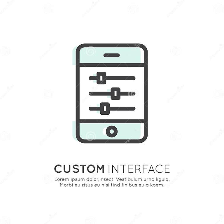 Api Application Programming Interface Custom Settings And Preferences Sliders On Mobile Phone