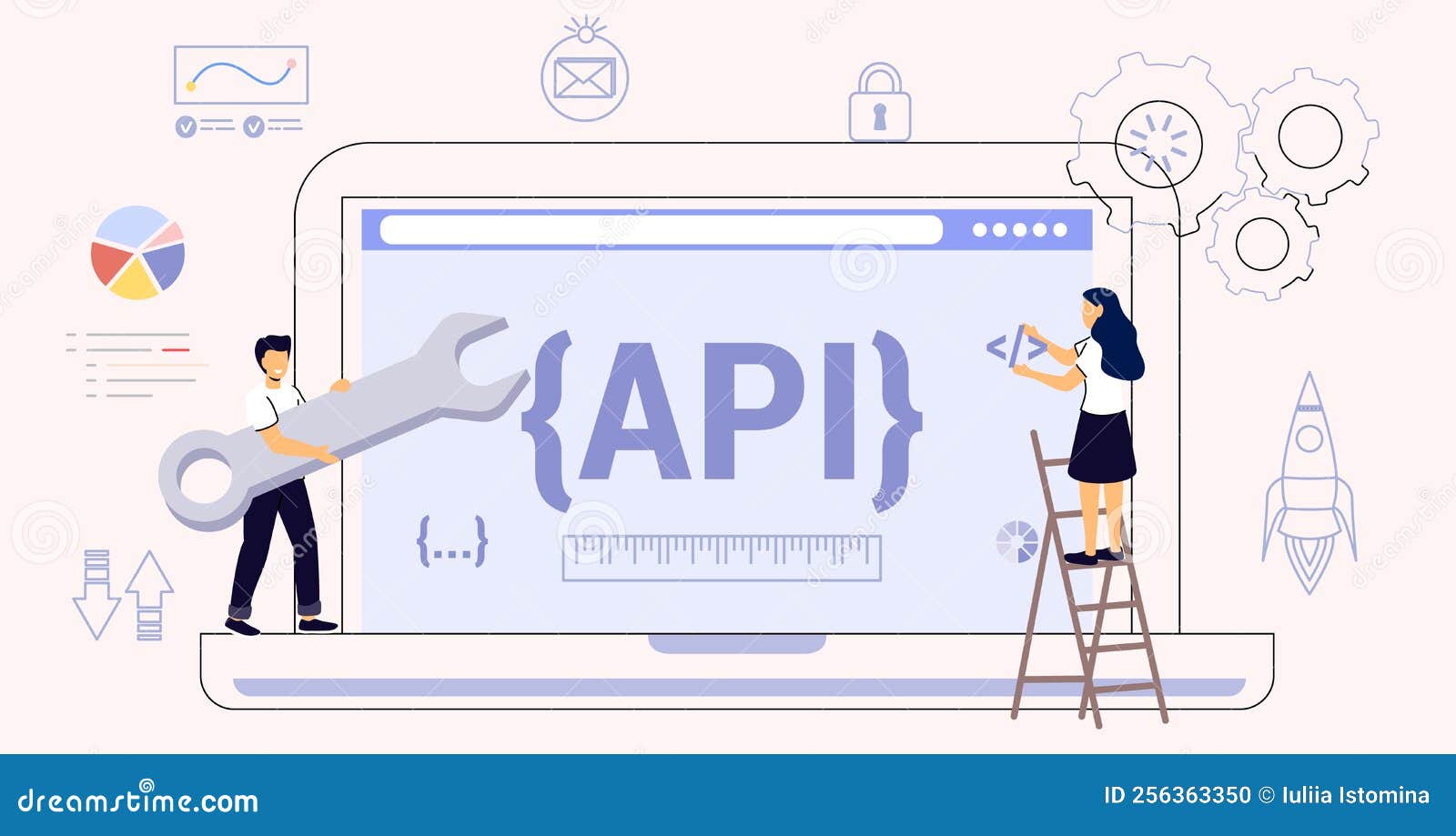 API Application Programming Interface Software Development Tool Stock Illustration ...