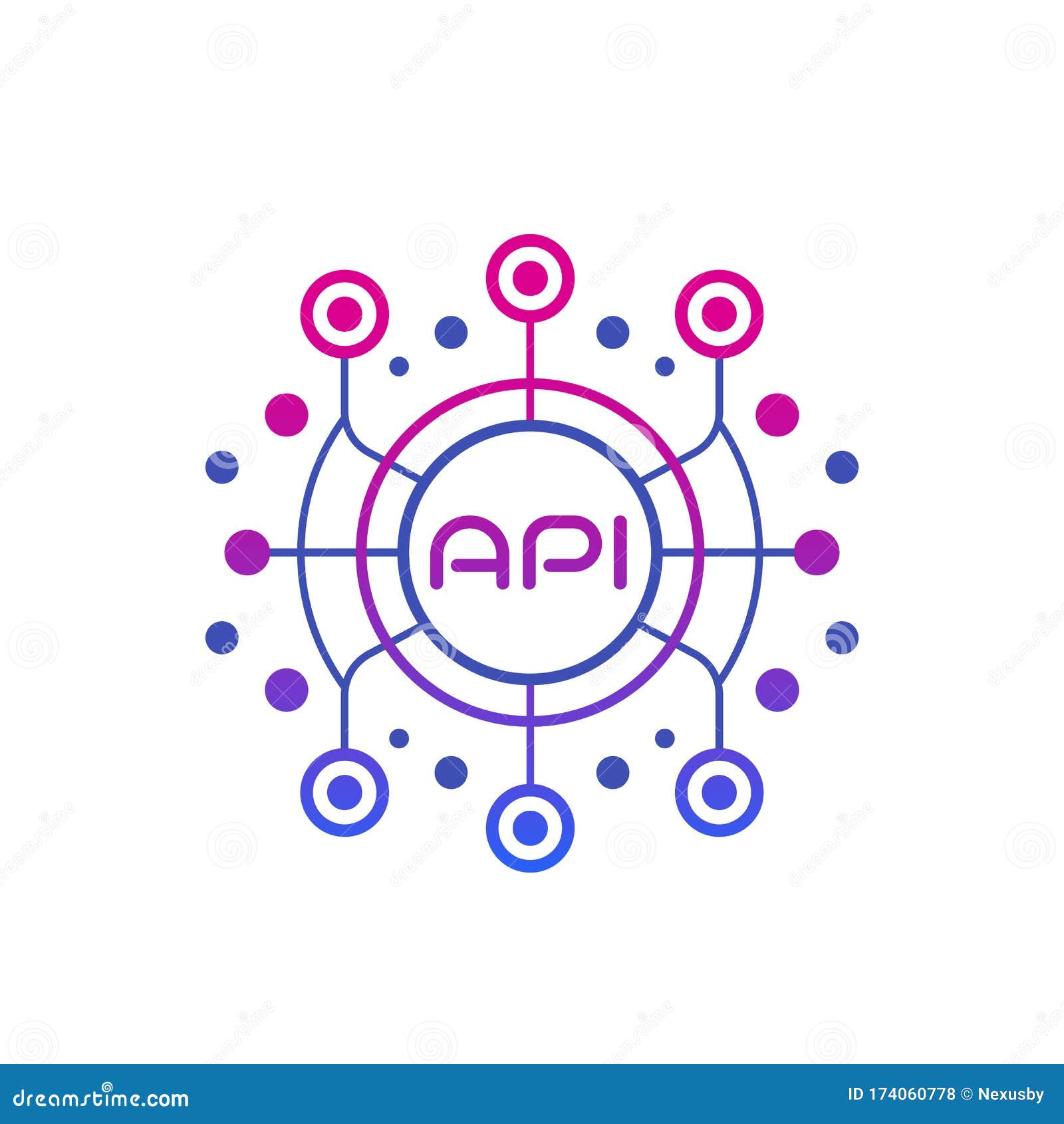 Api Application Programming Interface Vector Illustratie - Illustration of doeltreffend ...