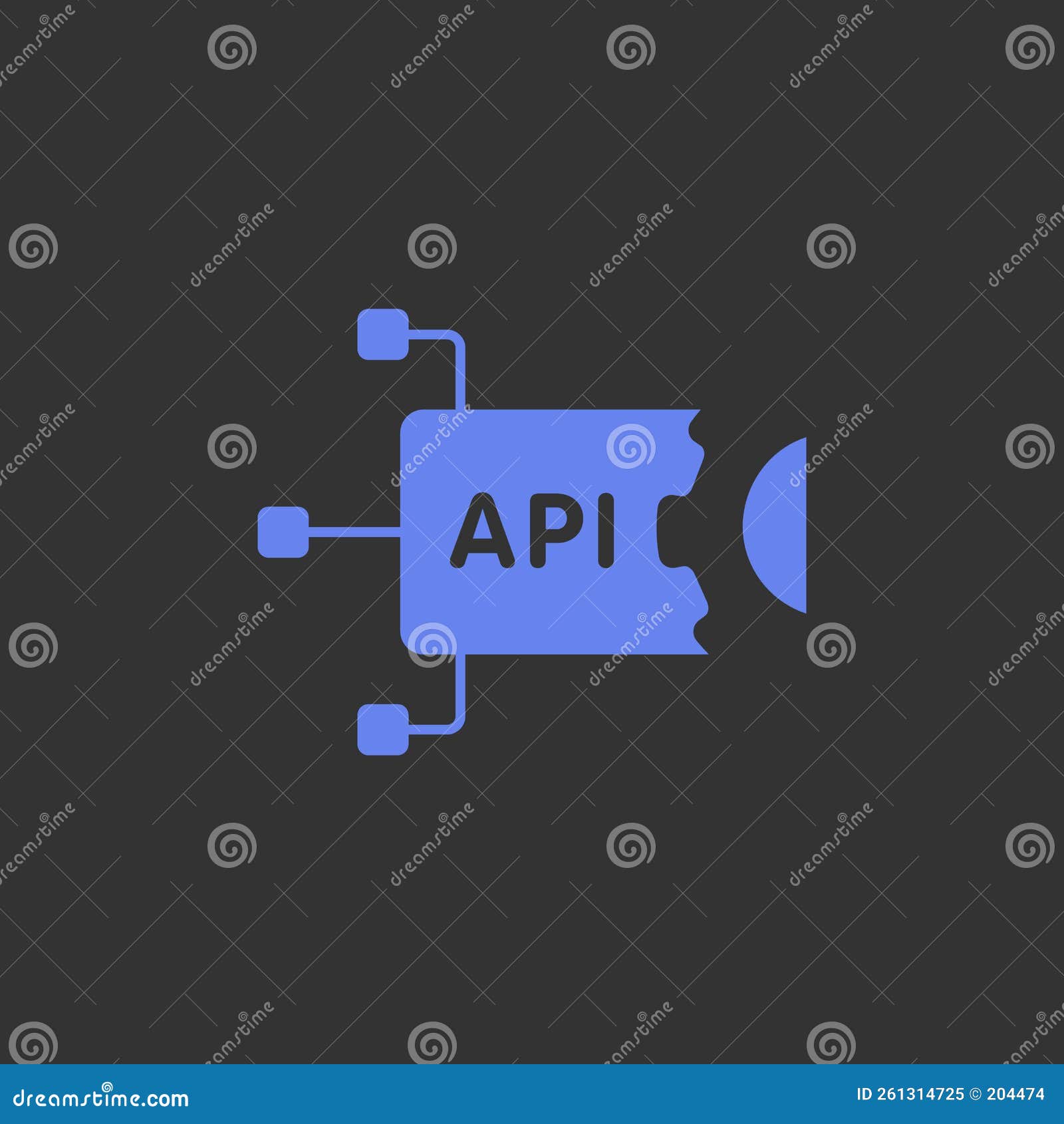 API - Application Programming Interface Vector Icon. Software ... API - Application Programming Interface Vector Icon. Software ...