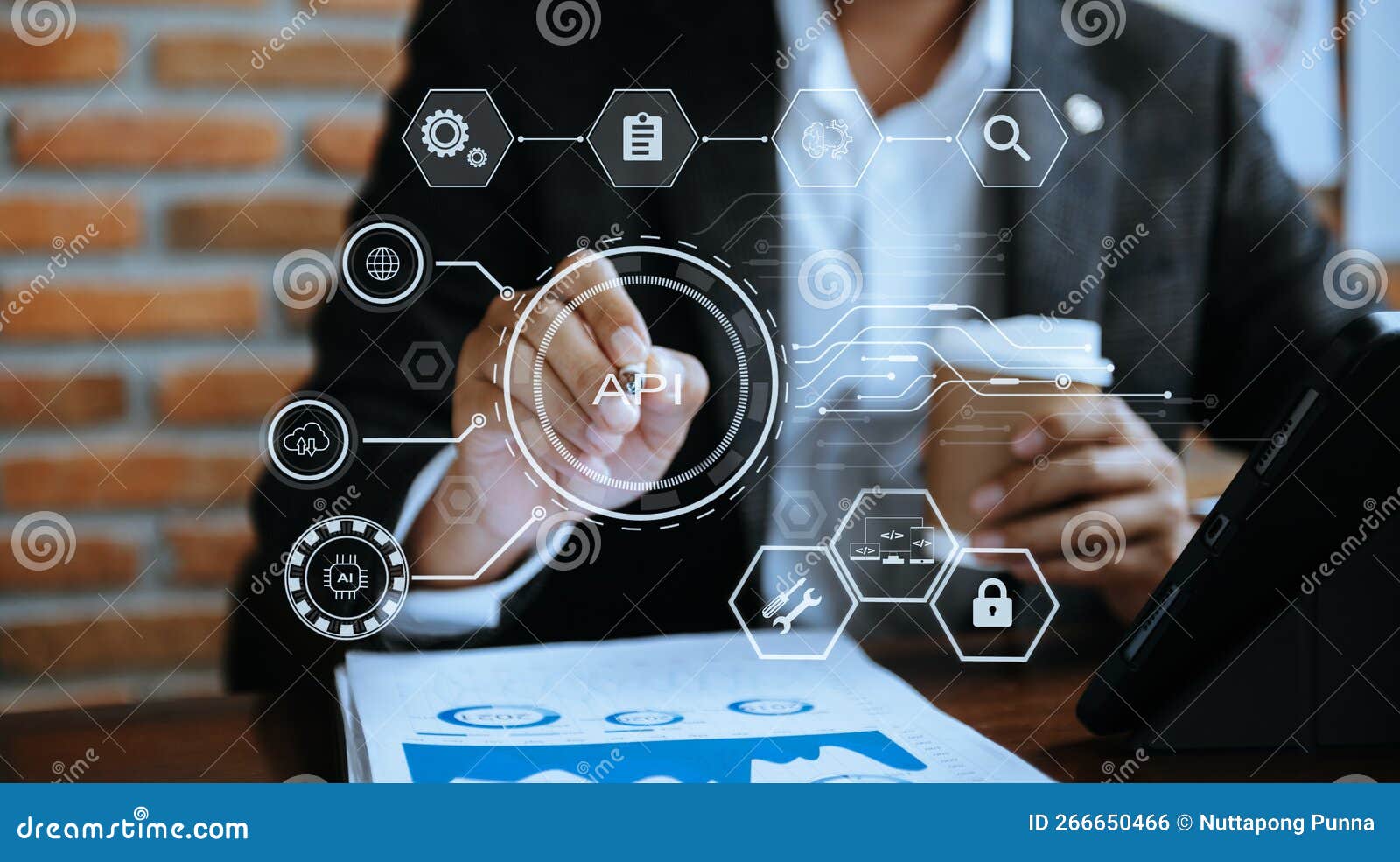 API Application Programming Interface, Woman Using Laptop, Tablet and ...