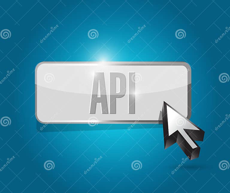 Api Button Sign Concept Illustration Stock Illustration - Illustration ...
