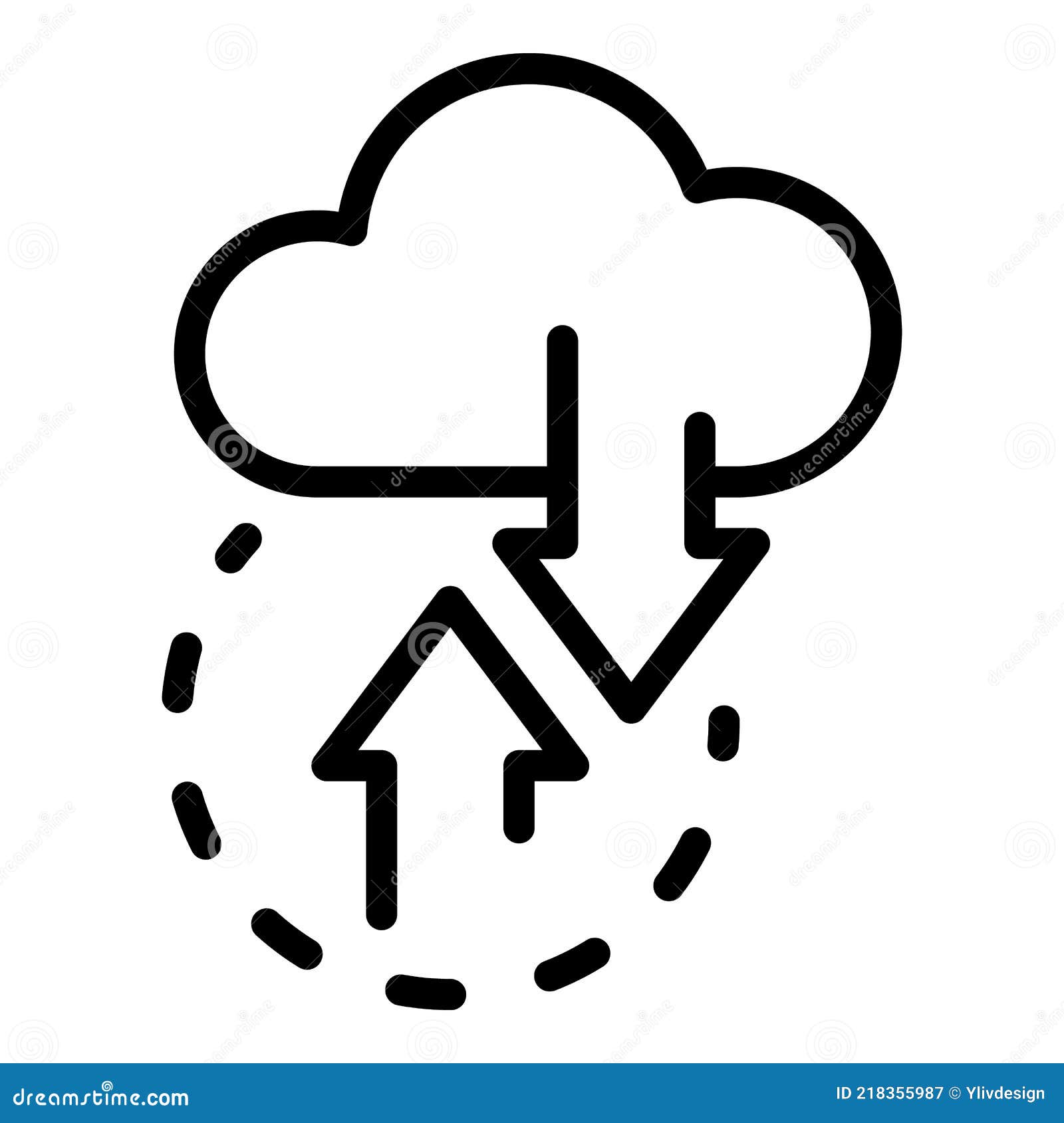 Api Change Data Cloud Icon, Outline Style Stock Vector - Illustration ...