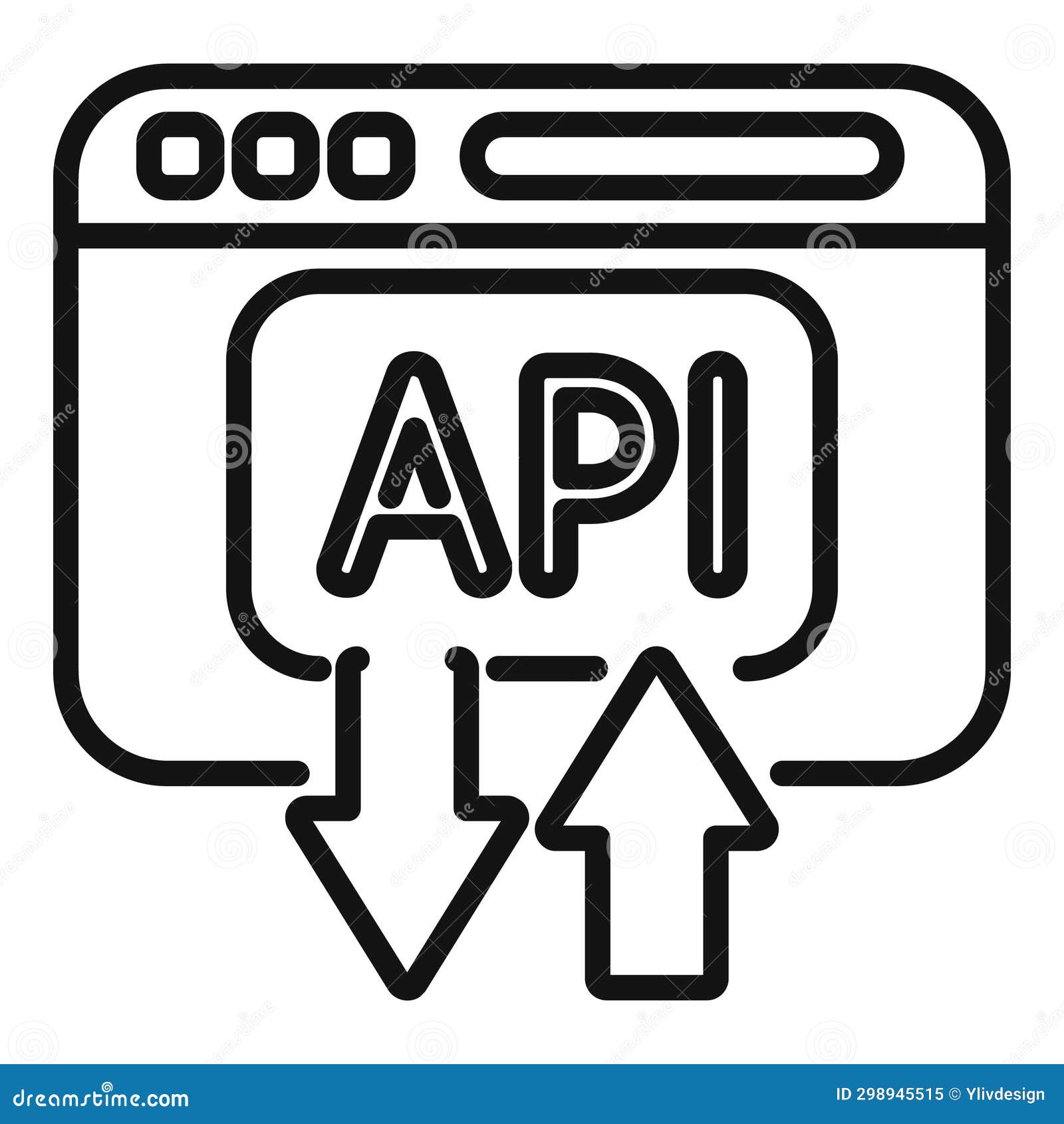 Api Change Gear Icon Outline Vector. Mobile Server Stock Vector ...