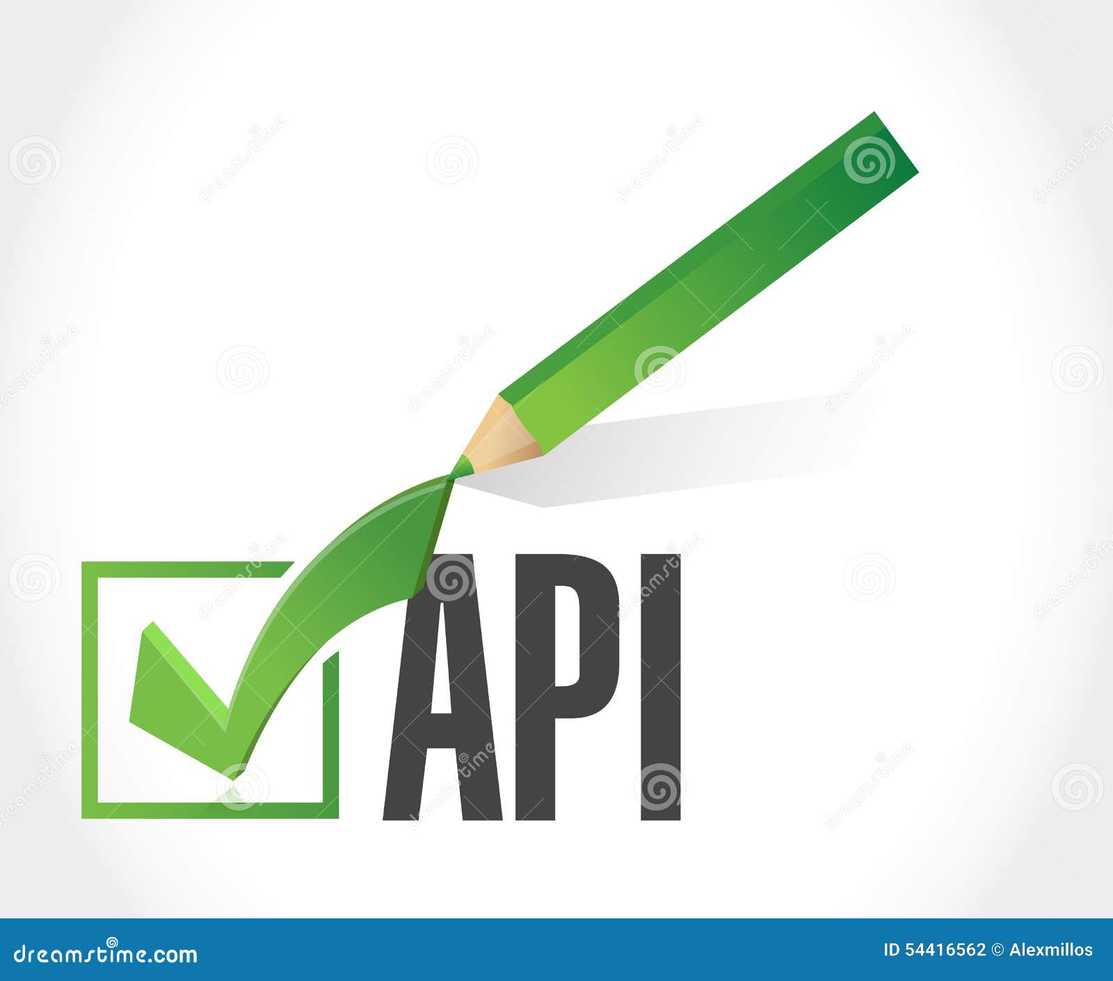 Api Check Mark Sign Concept Illustration Stock Illustration ...