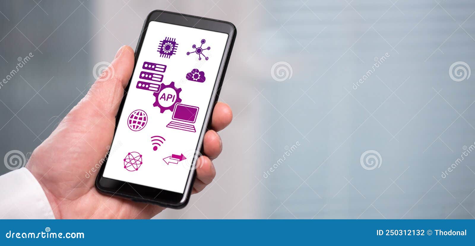 Api Concept on a Smartphone Stock Photo - Image of digital, code: 250312132