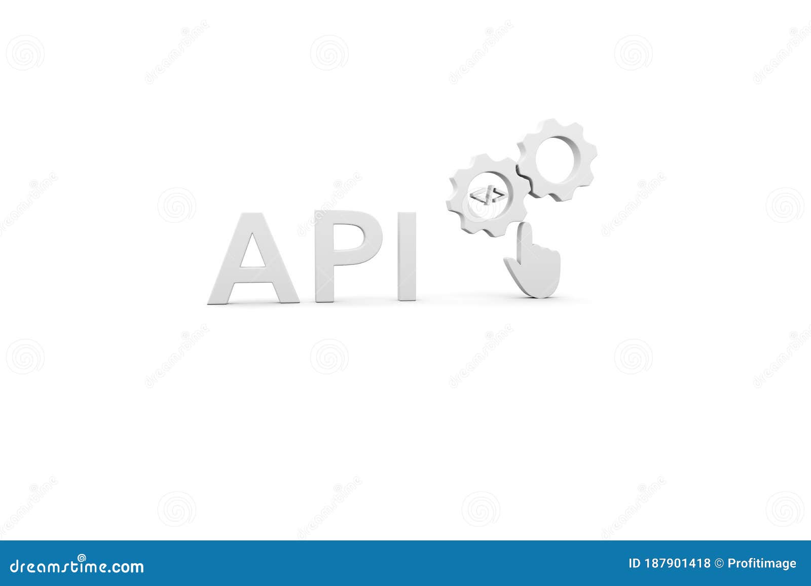 API Concept White Background Stock Illustration - Illustration of ...