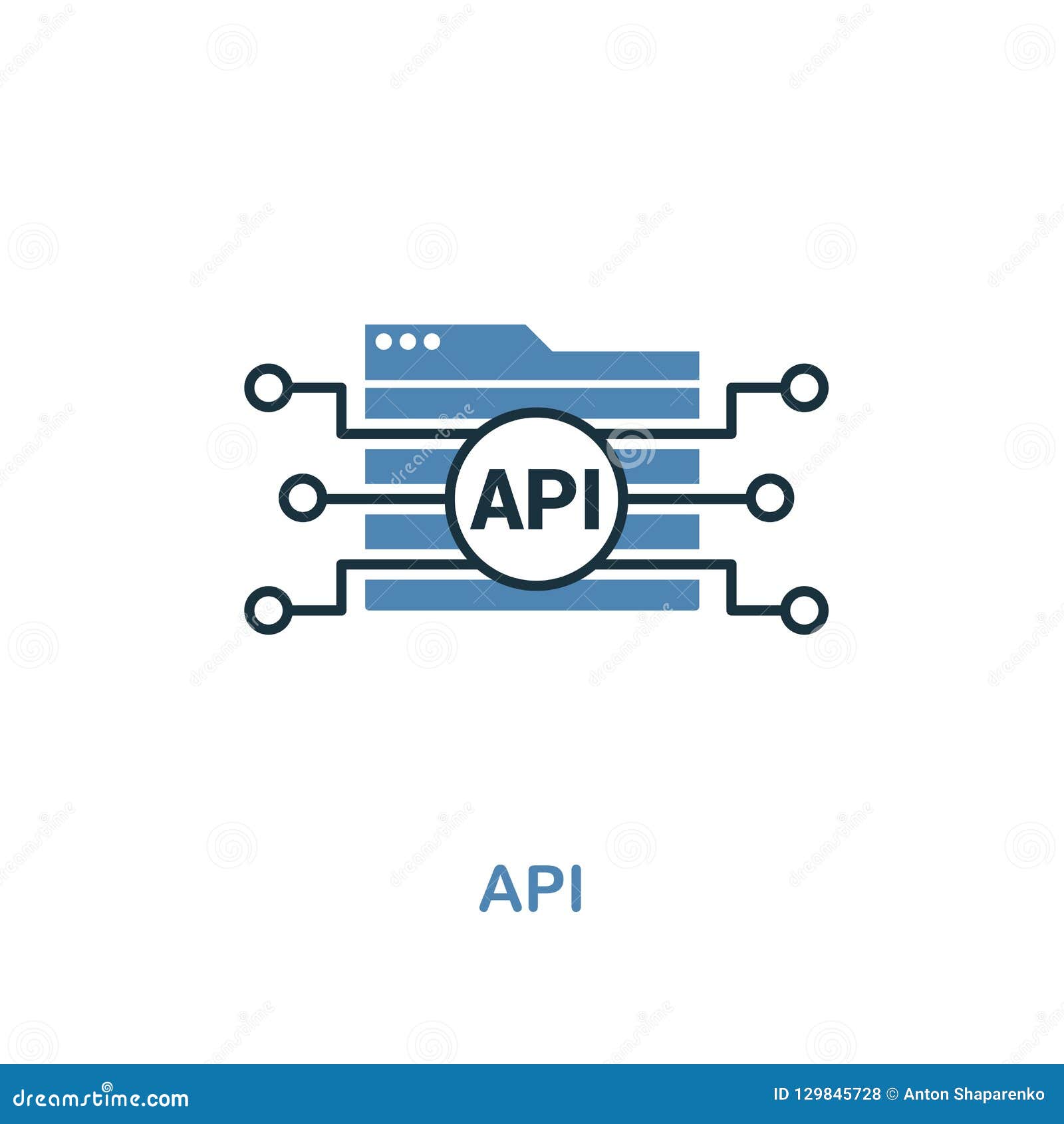 Api Creative Icon In Two Colors Premium Style Design From Web