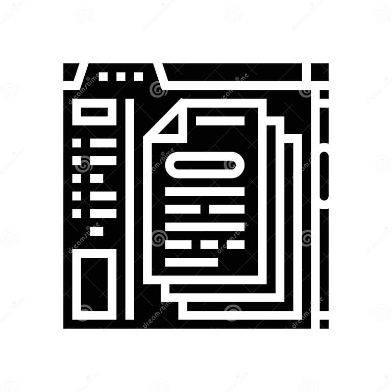 Api Documentation Technical Writer Glyph Icon Vector Illustration Stock ...