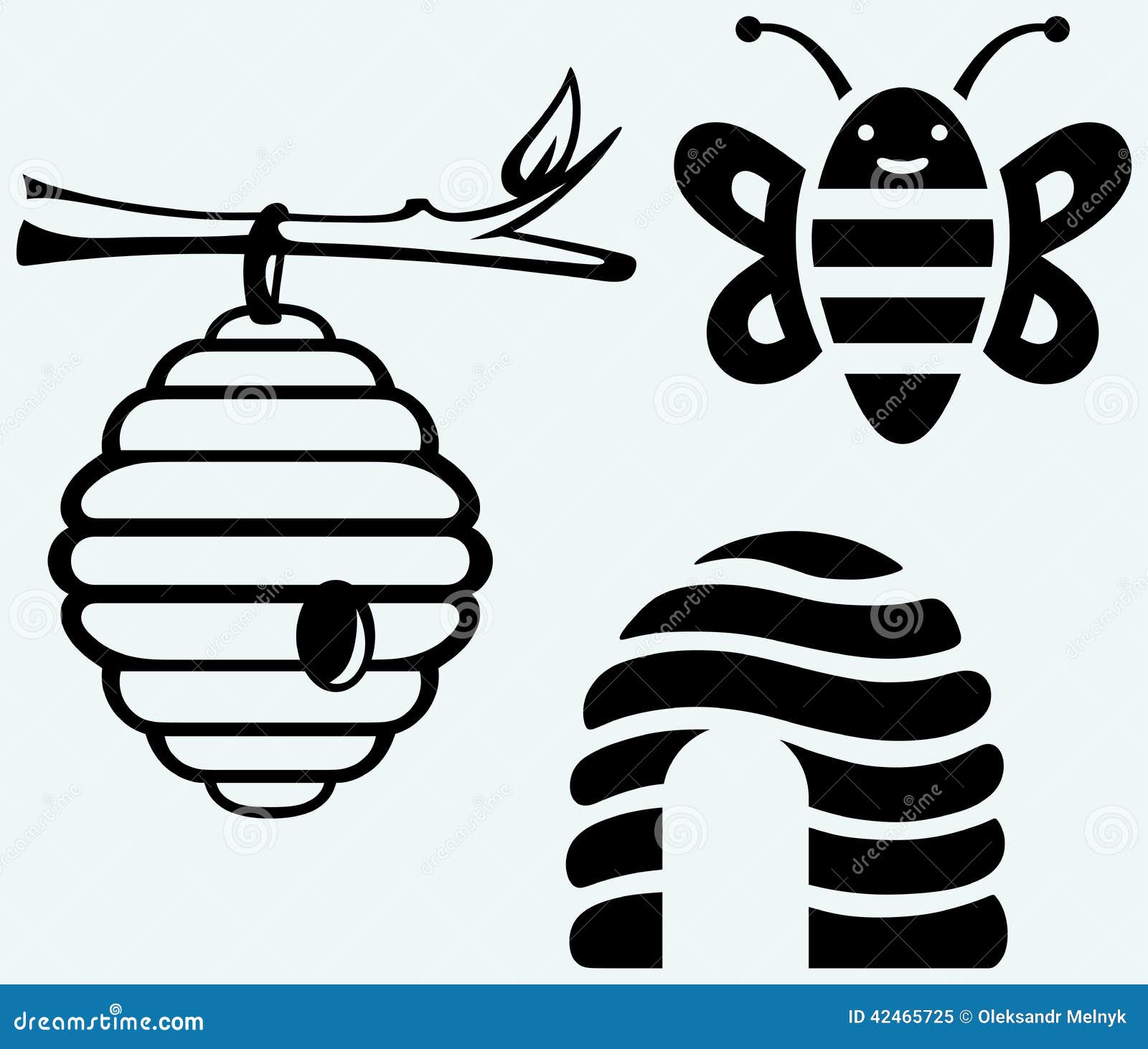 Api ed alveare del miele illustrazione vettoriale. Illustrazione di ...