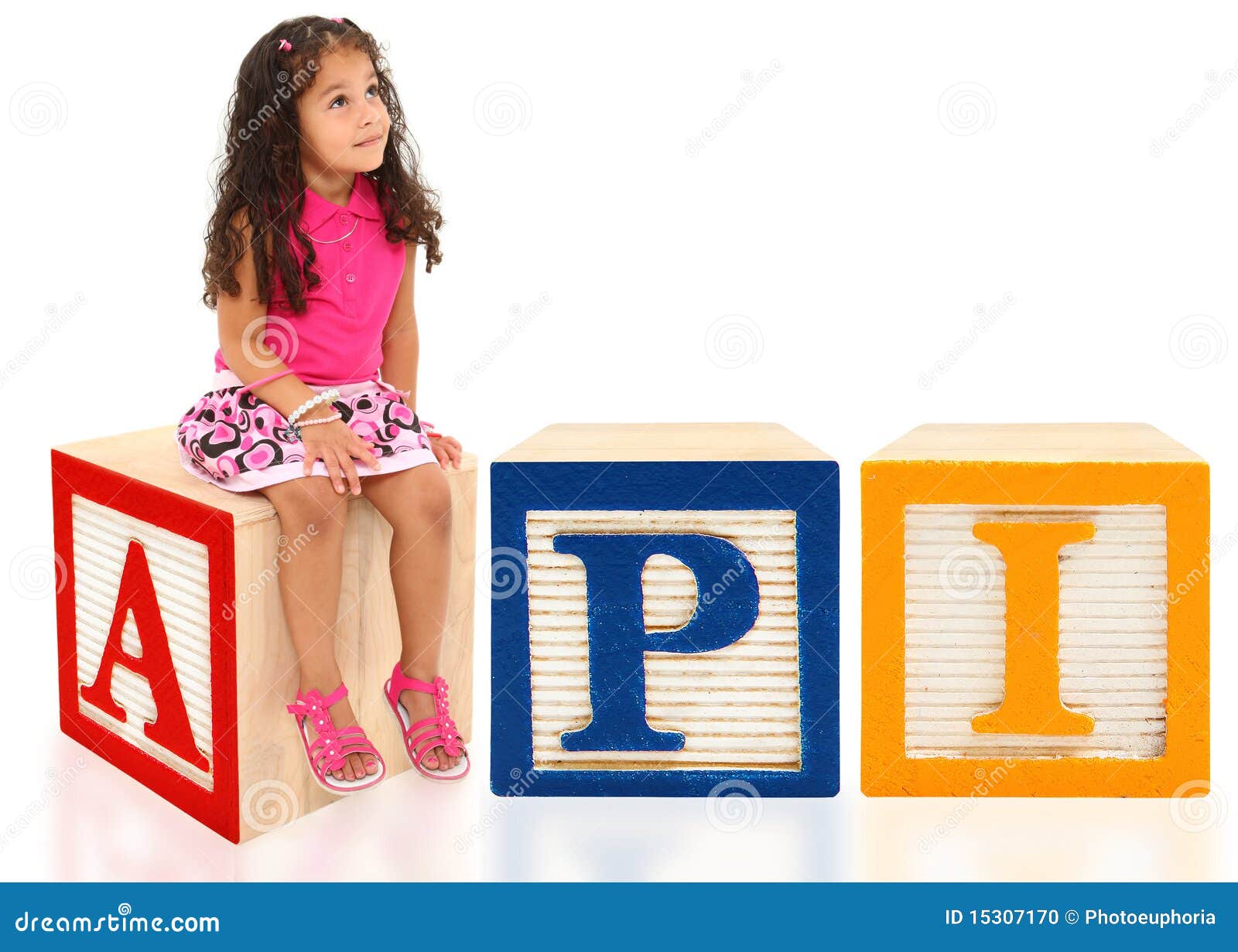 API with Girl. stock photo. Image of look, sandals, think - 15307170