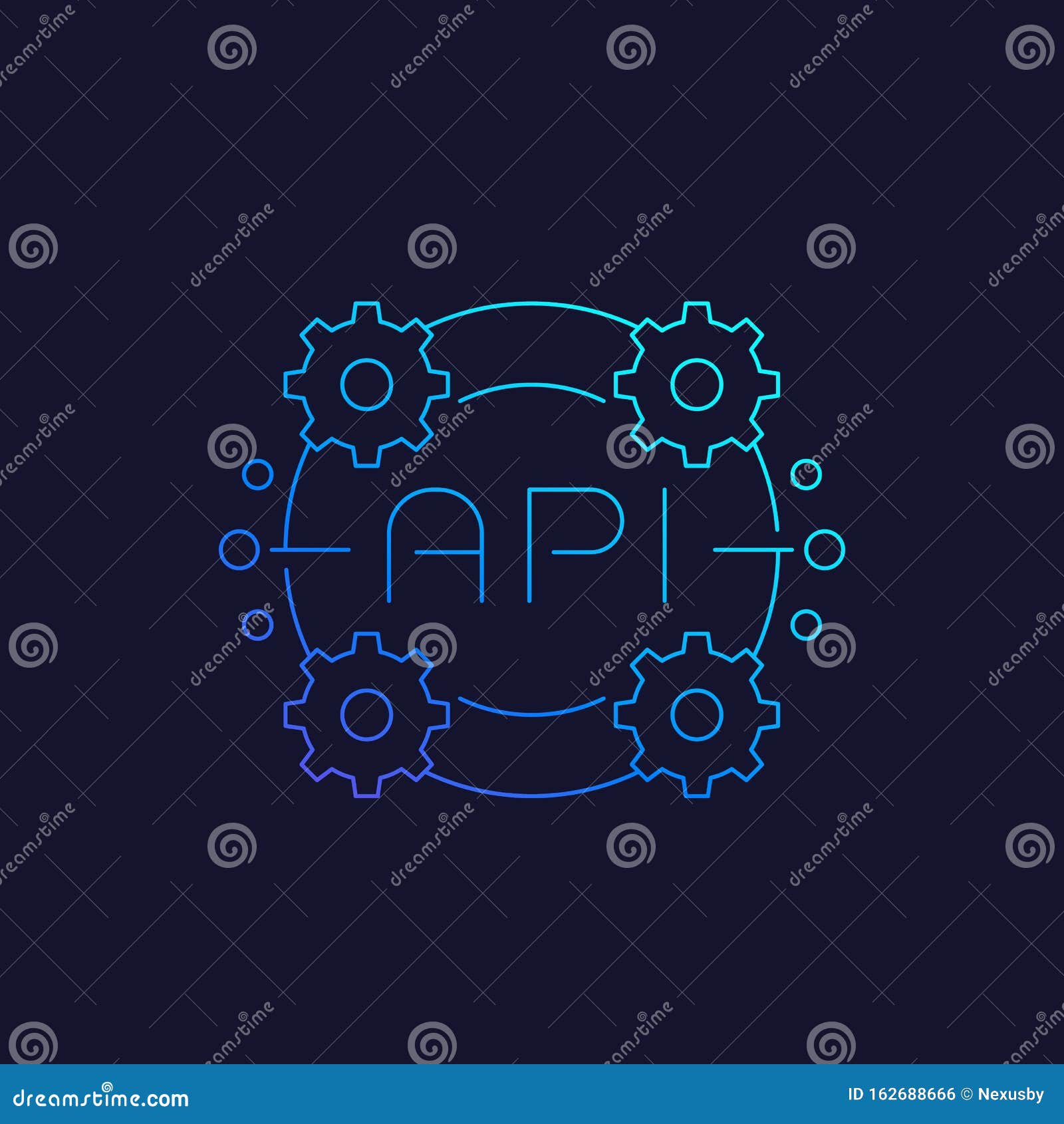 API Icon, Application Programming Interface Stock Vector - Illustration ...