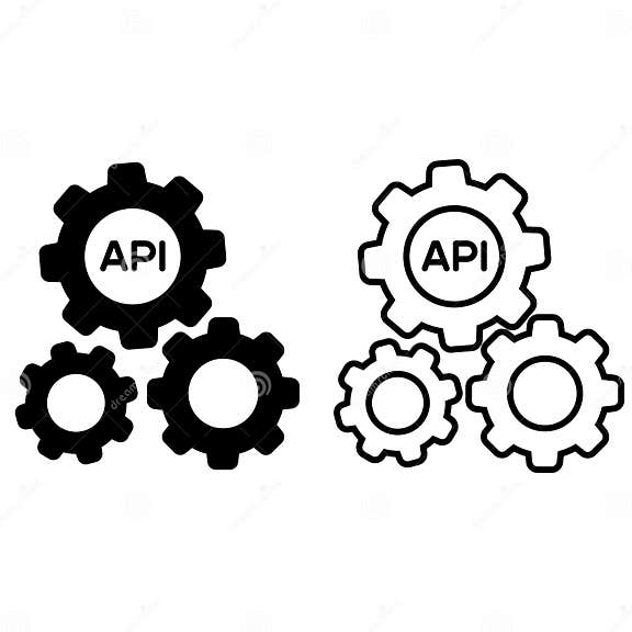 Api Icon Vector Set. Integration Illustration Sign Collection ...