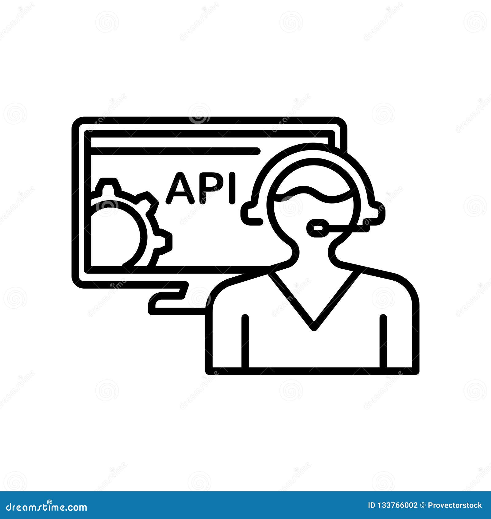 Api Icon Vector Sign and Symbol Isolated on White Background, Api Logo ...