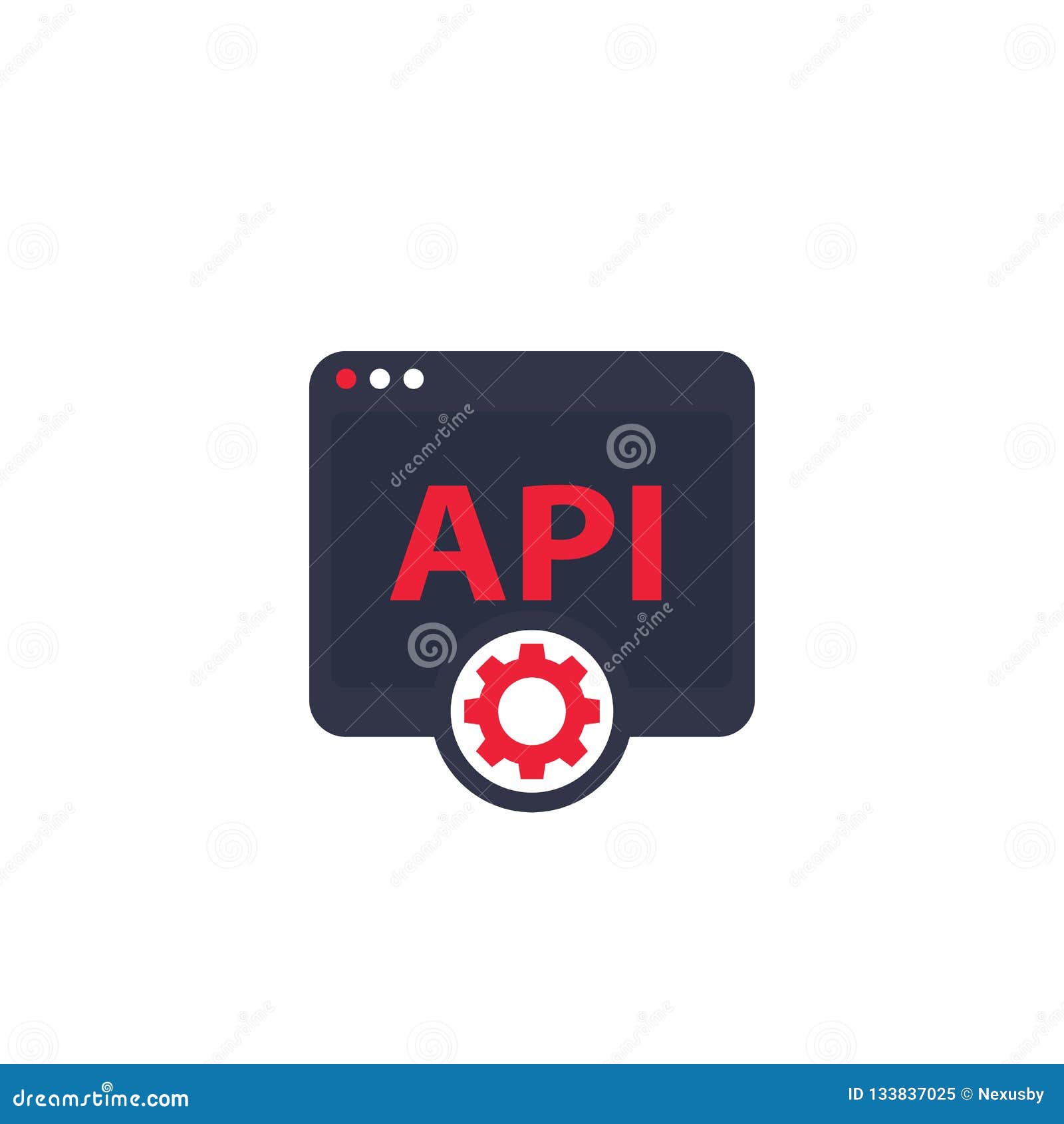 API, Icono Del Interfaz De Programación De Uso Ilustración del Vector ...
