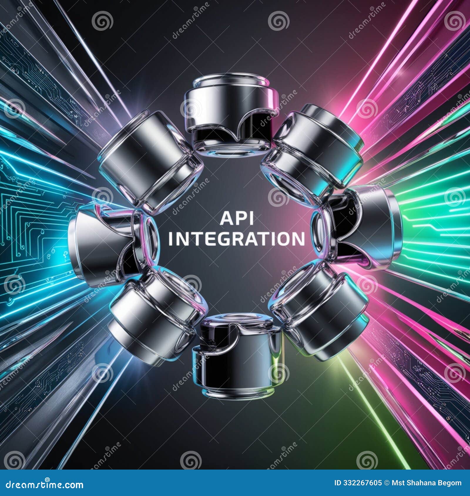 API Integration Pieces, API Integration Pieces Stock Illustration ...