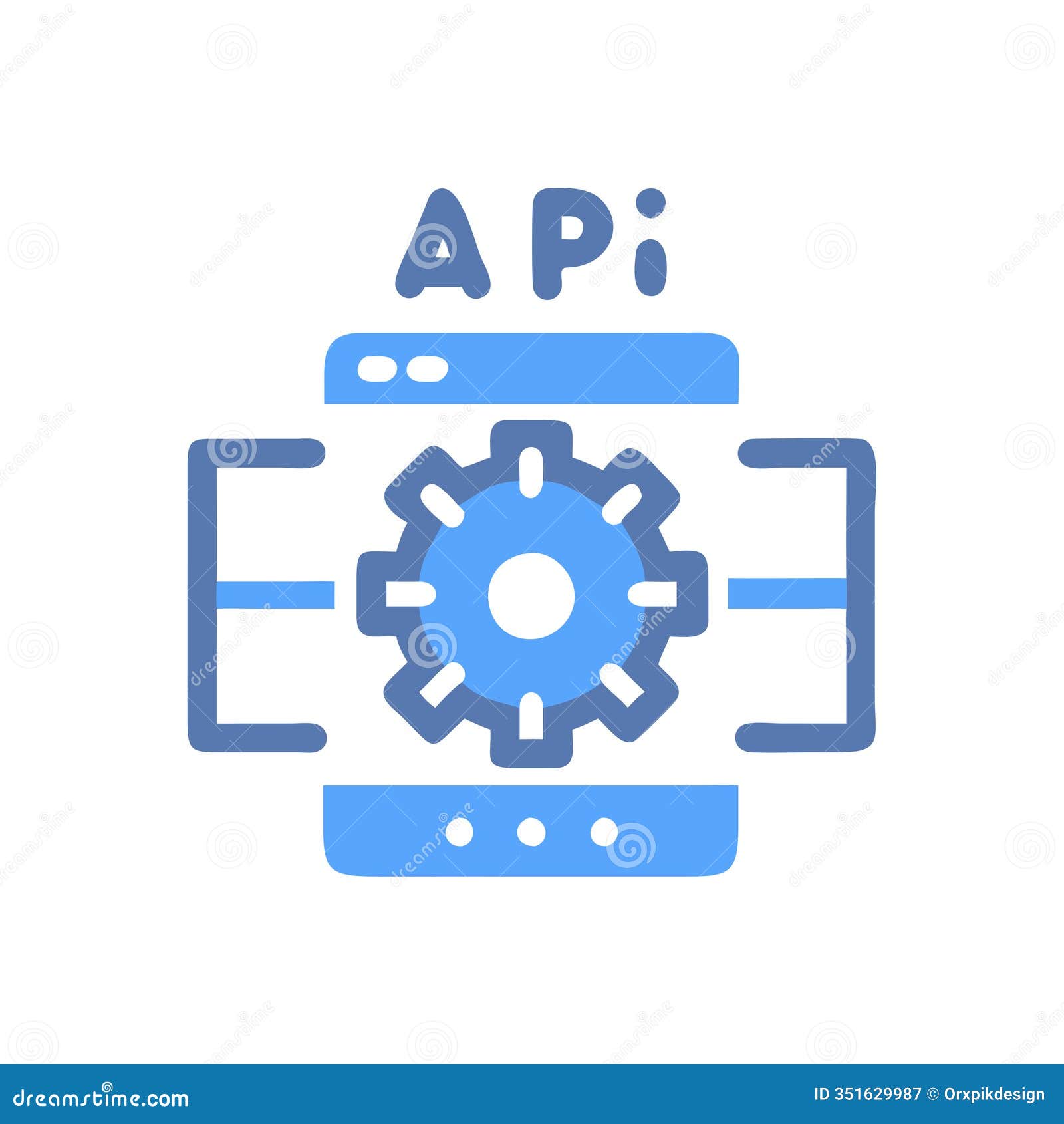 API Integration Technology Icon Stock Illustration - Illustration of ...