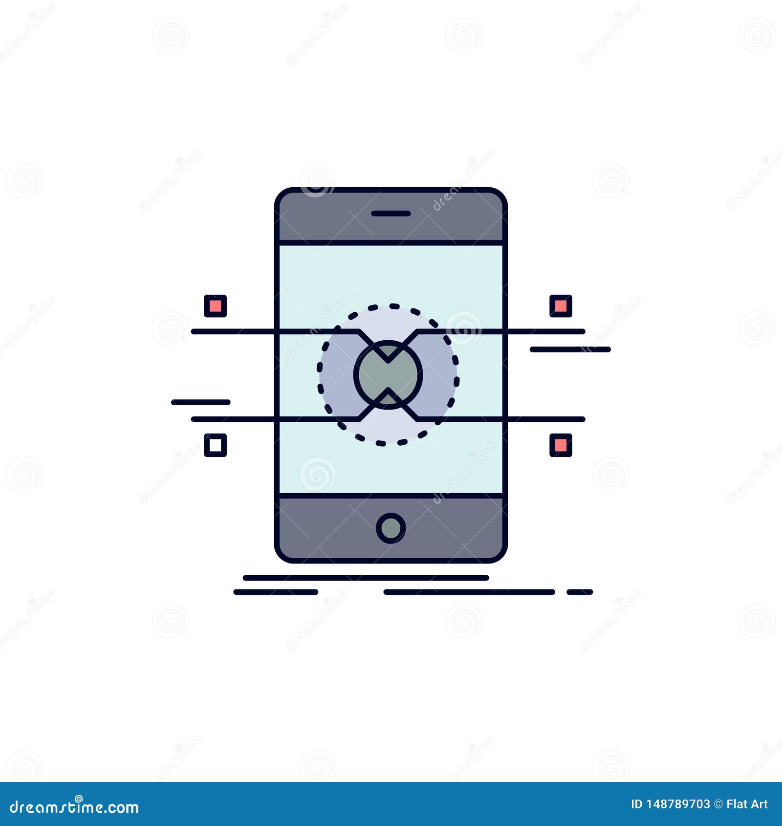 Api, Interface, Mobile, Phone, Smartphone Flat Color Icon Vector Stock ... Api, Interface, Mobile, Phone, Smartphone Flat Color Icon Vector Stock ...