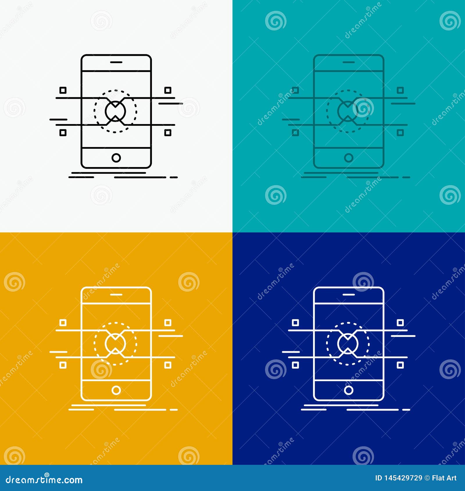 Api, Interface, Mobile, Phone, Smartphone Icon Over Various Background ...