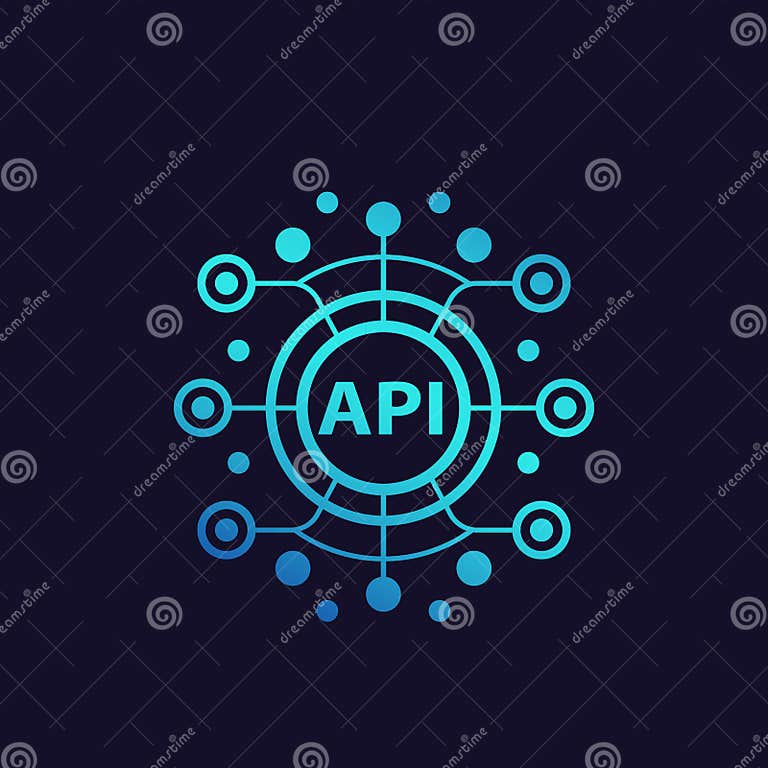 API, Interfaz De Programación De Uso, Vector Ilustración del Vector ...