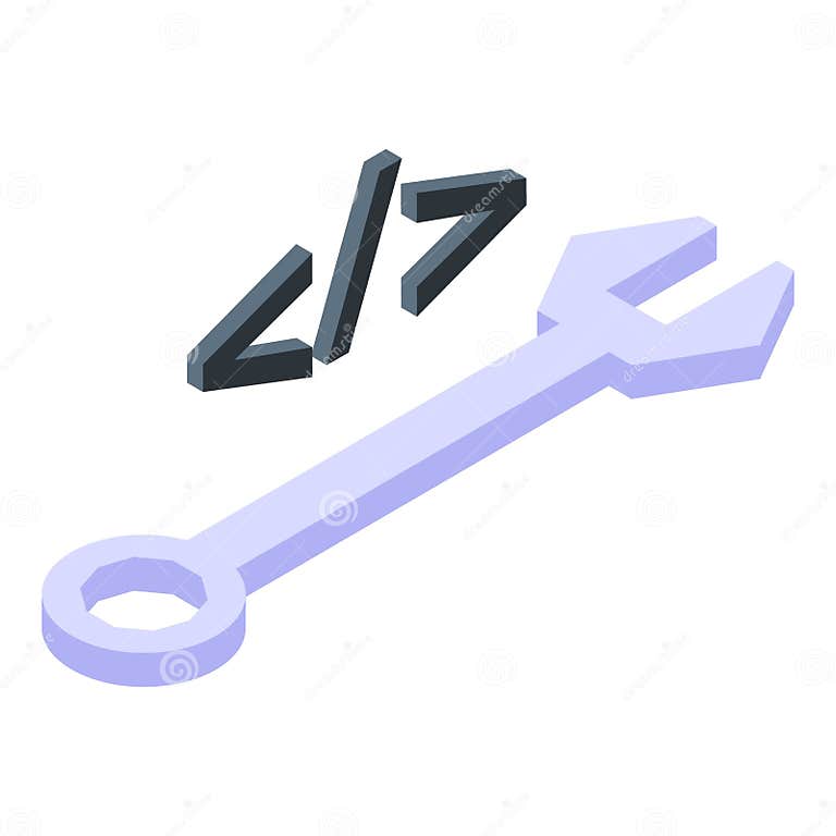 Api Key Icon Isometric Vector. Software Code Stock Vector - Illustration of isometric, gear ...