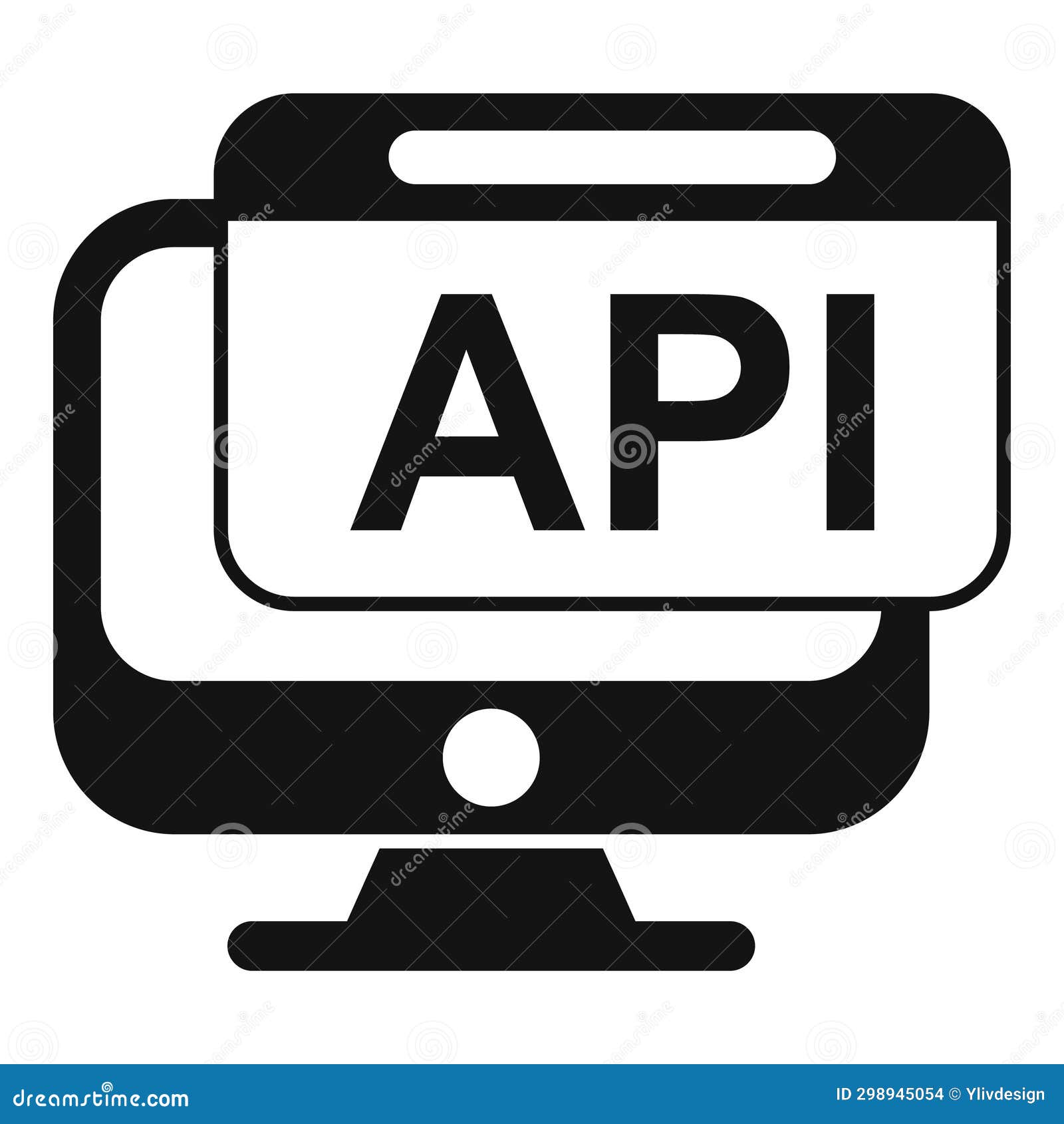 Api Monitor Icon Simple Vector. Code Gear Hosting Stock Vector - Illustration of black, screen ...