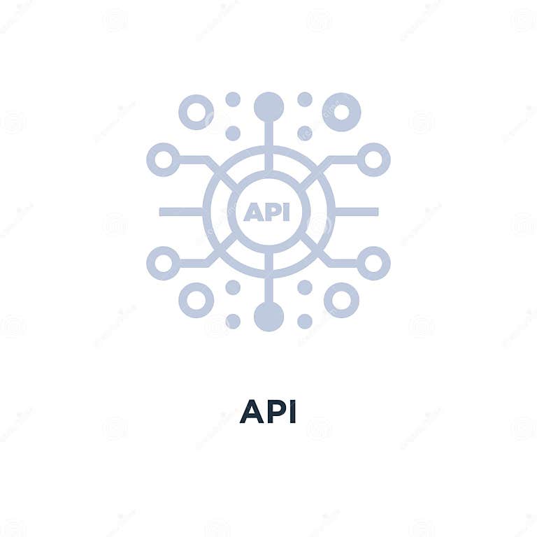 Api Pictogram Het Symbool Van Het Application Programming ...