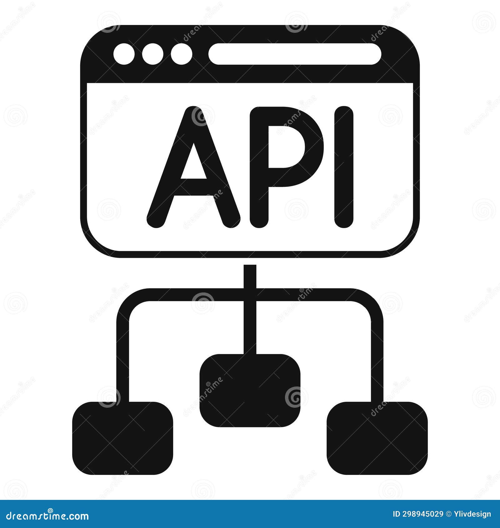 Api Scheme Gear Hosting Icon Simple Vector. Code Build Team Stock Illustration - Illustration of ...
