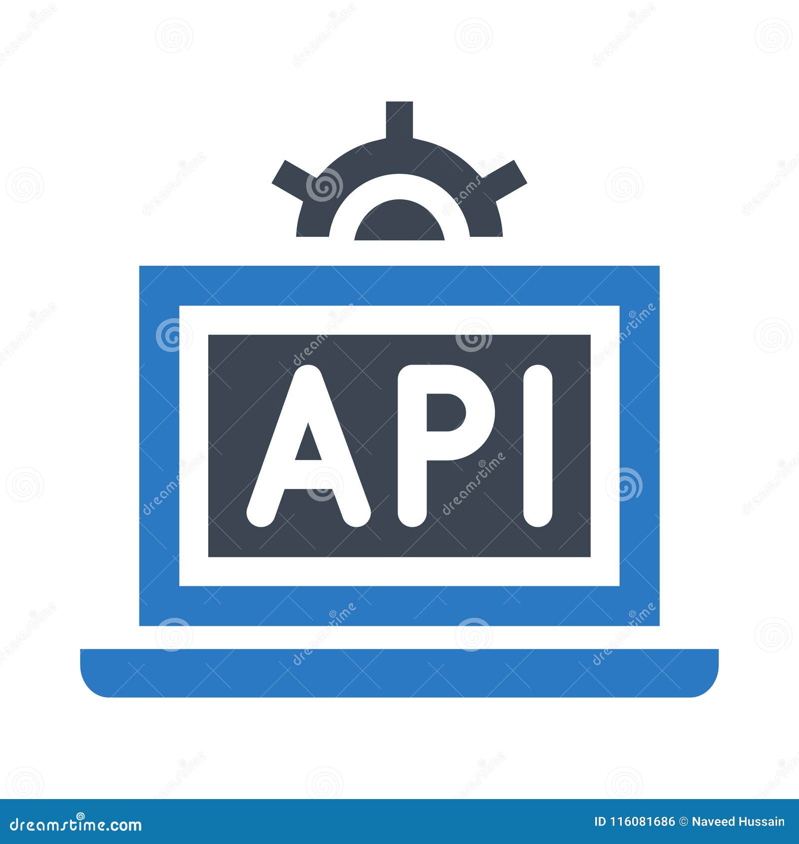 API Setting Glyphs Double Color Icon Stock Illustration - Illustration ...