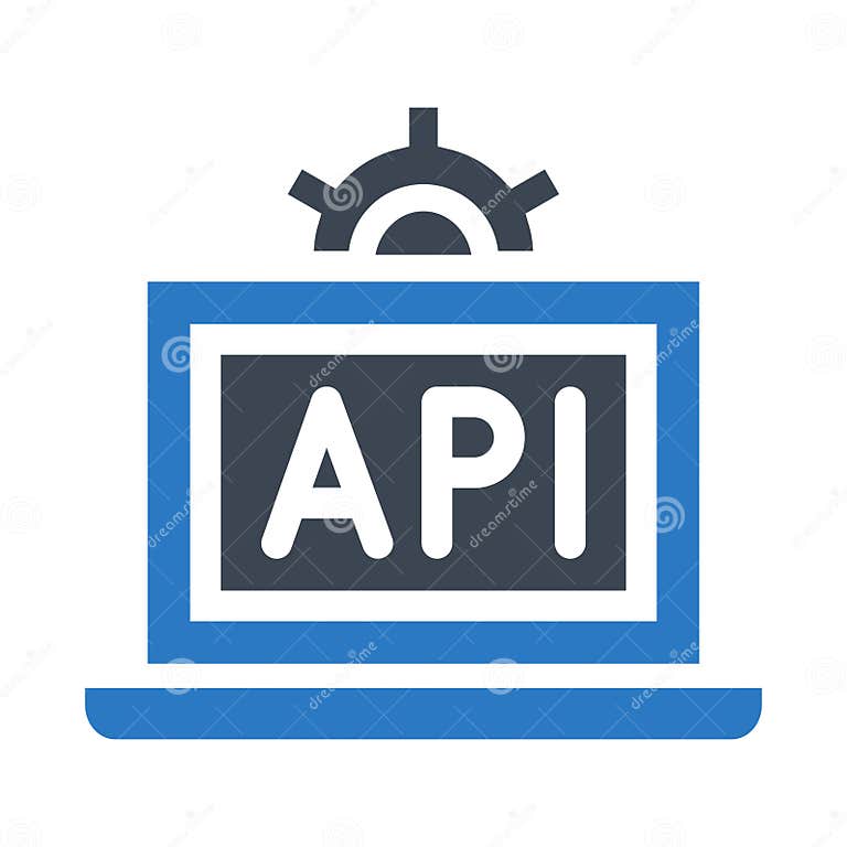 API Setting Glyphs Double Color Icon Stock Illustration - Illustration ...