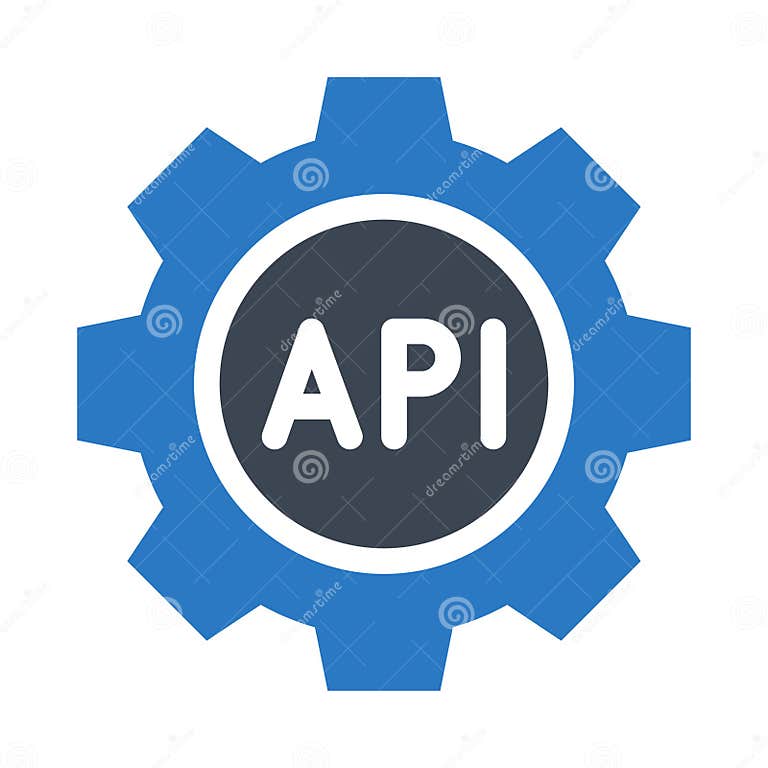 API Setting Glyphs Double Color Icon Stock Illustration - Illustration ...