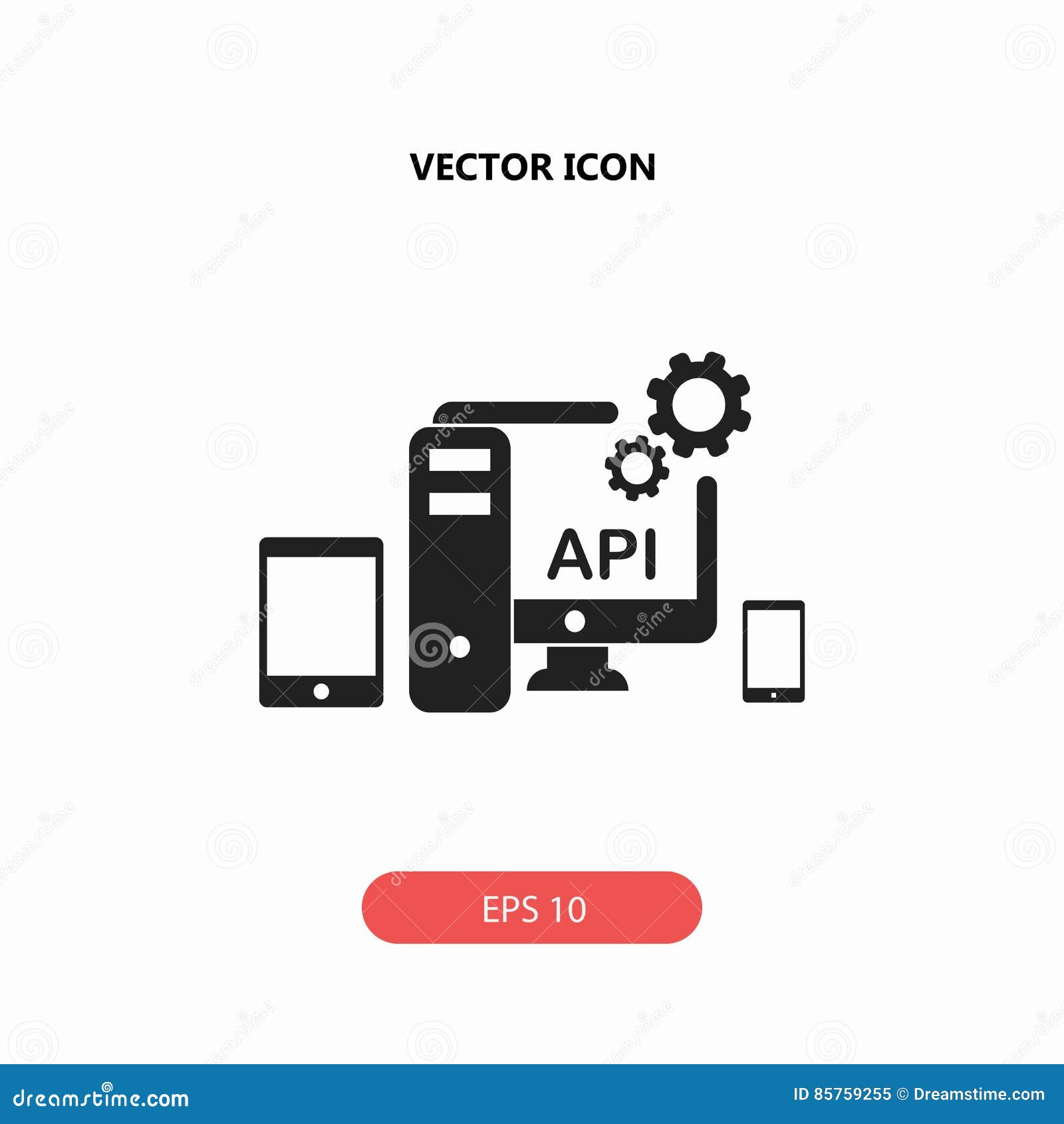 API, Toepassing Het Pictogram Van De Programmeringsinterface Stock ...