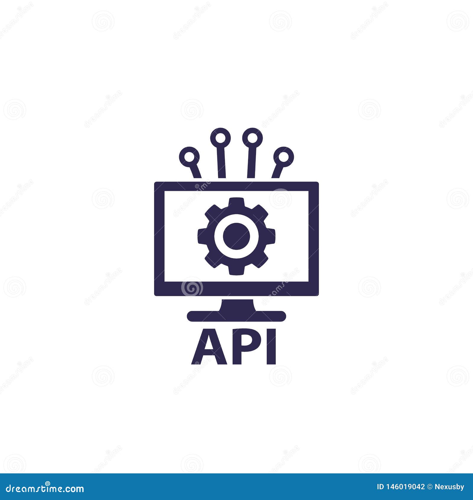 API, Toepassing Het Pictogram Van De Programmeringsinterface Vector ...