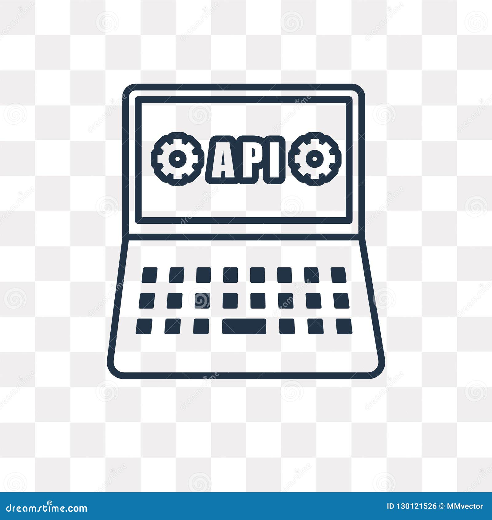 Api Vector Icon Isolated on Transparent Background, Linear Api T Stock ...