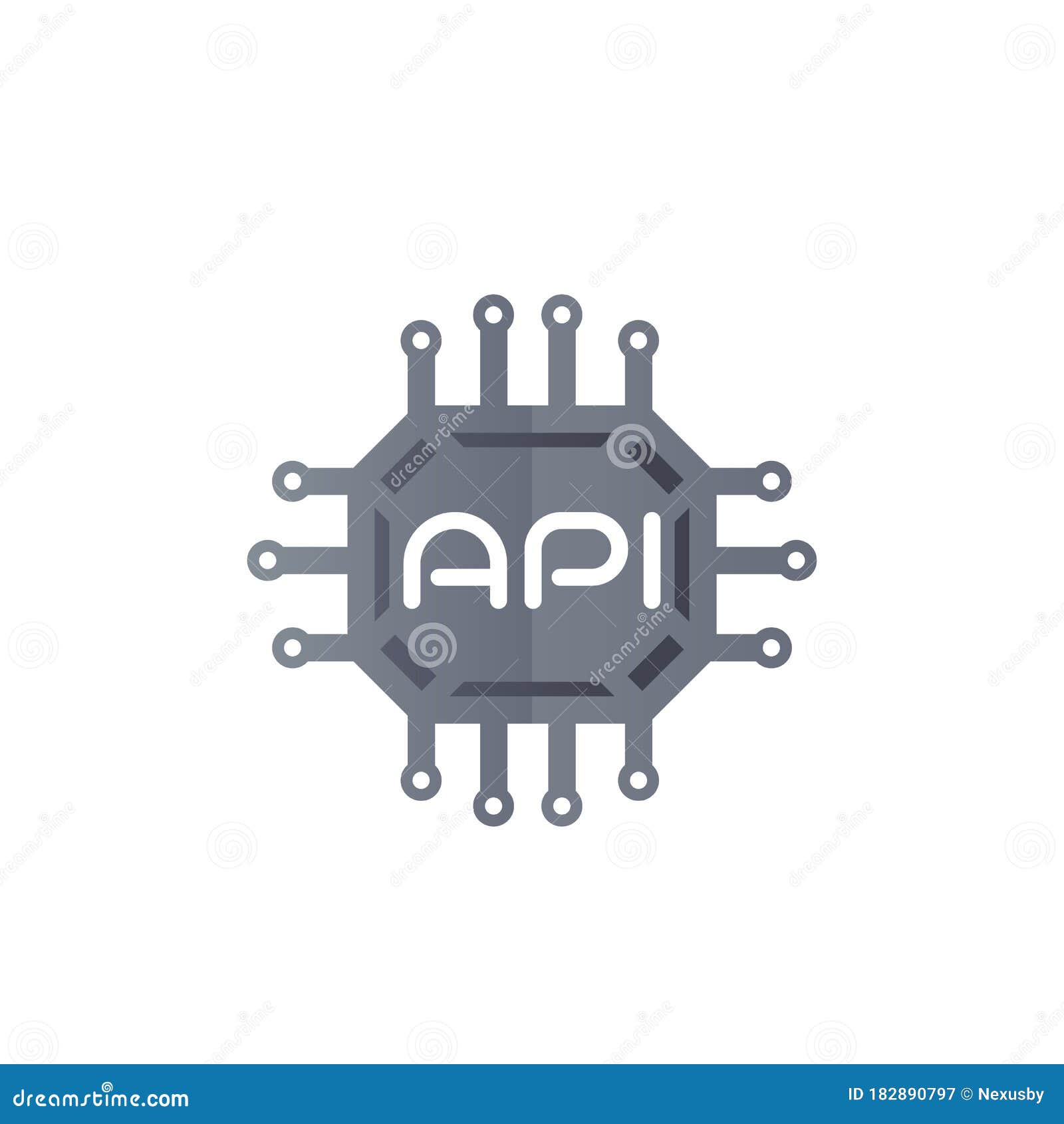 API Vector Icon, Software Integration Stock Vector - Illustration of ...