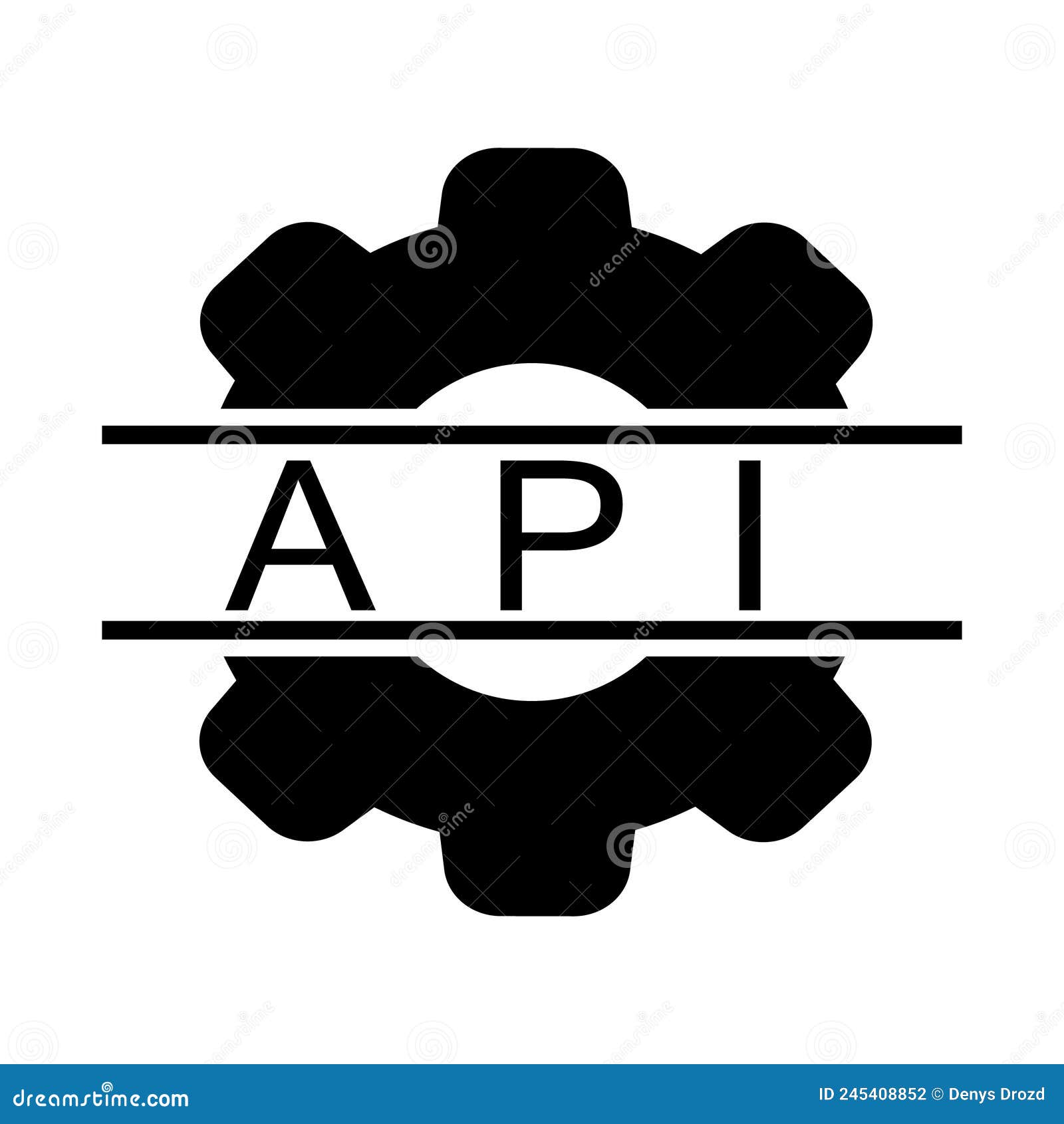 API Vector Icon. Software Integration Illustration Sign. Application Symbol. Cloud Logo ...