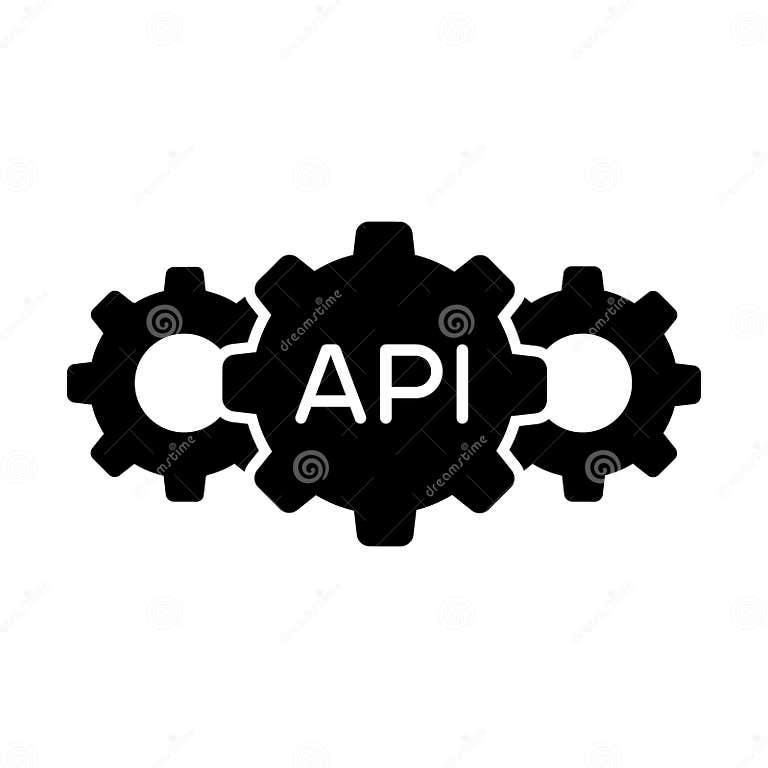 API Vector Icon. Software Integration Illustration Sign. Application ...