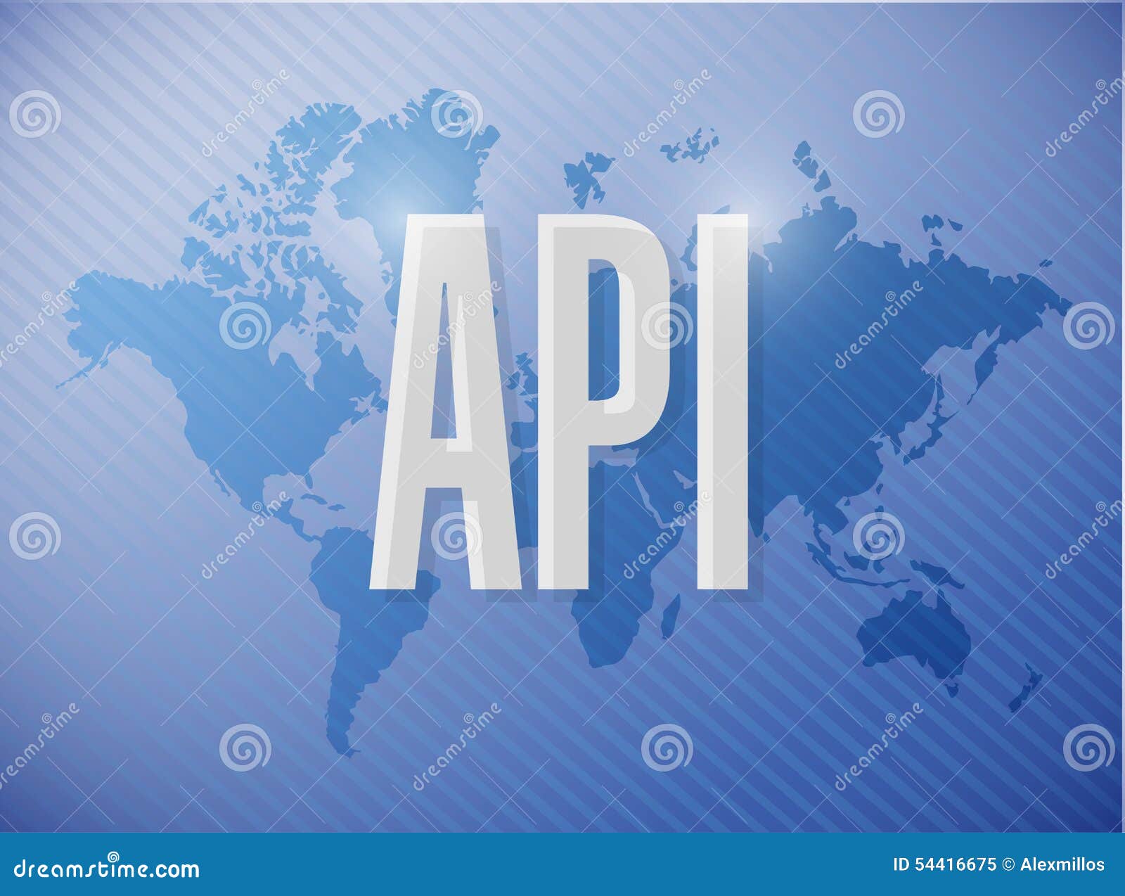 Api World Sign Concept Illustration Design Stock Illustration ...