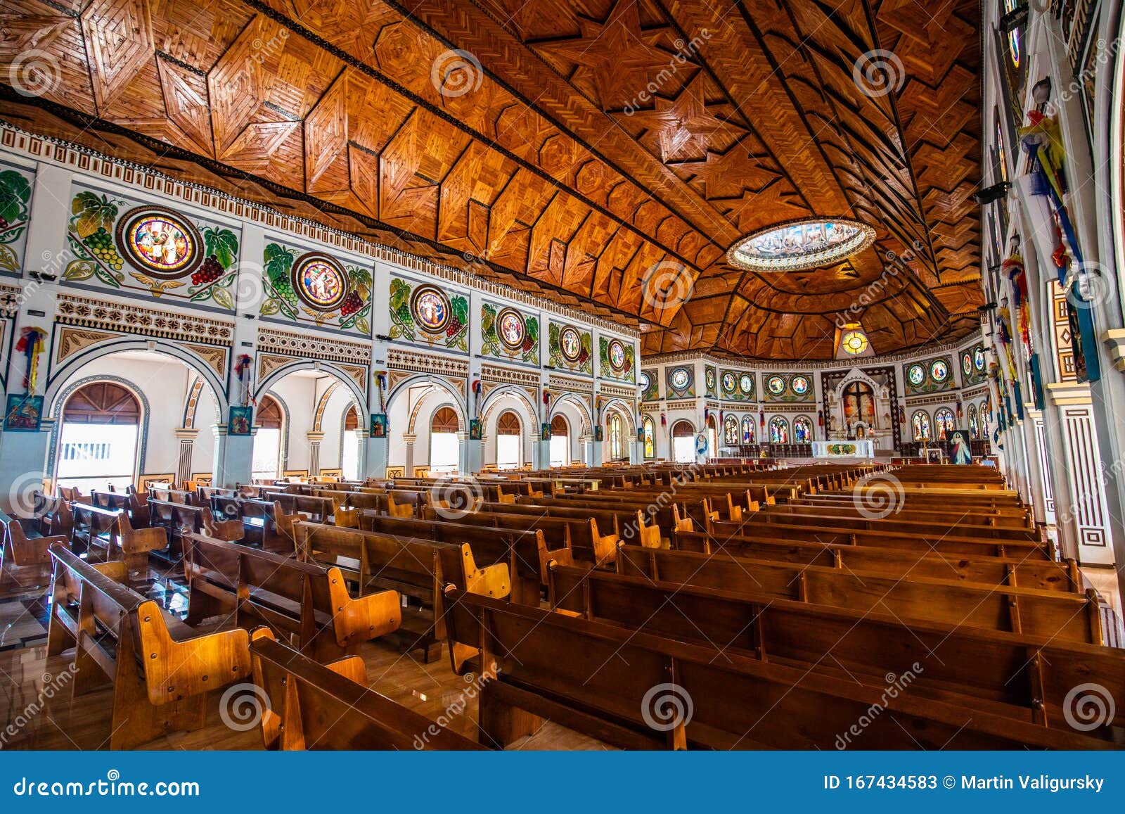 Apia, Samoa - SEPT 30 2016: Interior of the Cathedral of the Immaculate ...