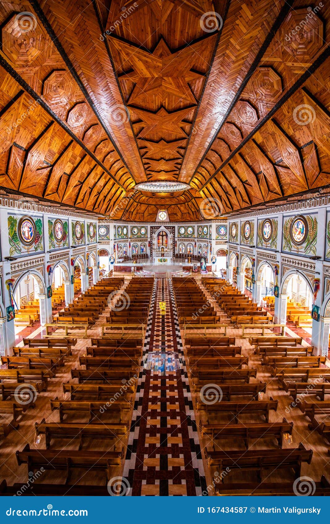Apia, Samoa - SEPT 30 2016: Interior of the Cathedral of the Immaculate ...